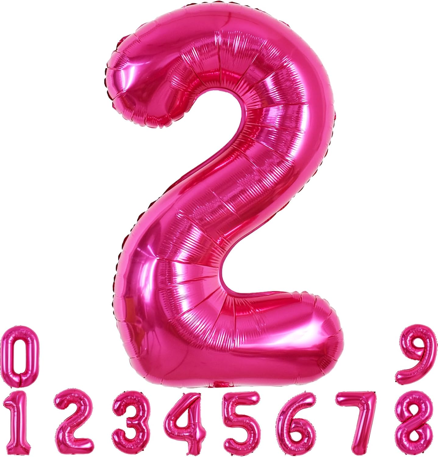 NeoMart 40 Inch Hot Pink Large Numbers Balloon 0-9 Birthday Party ...