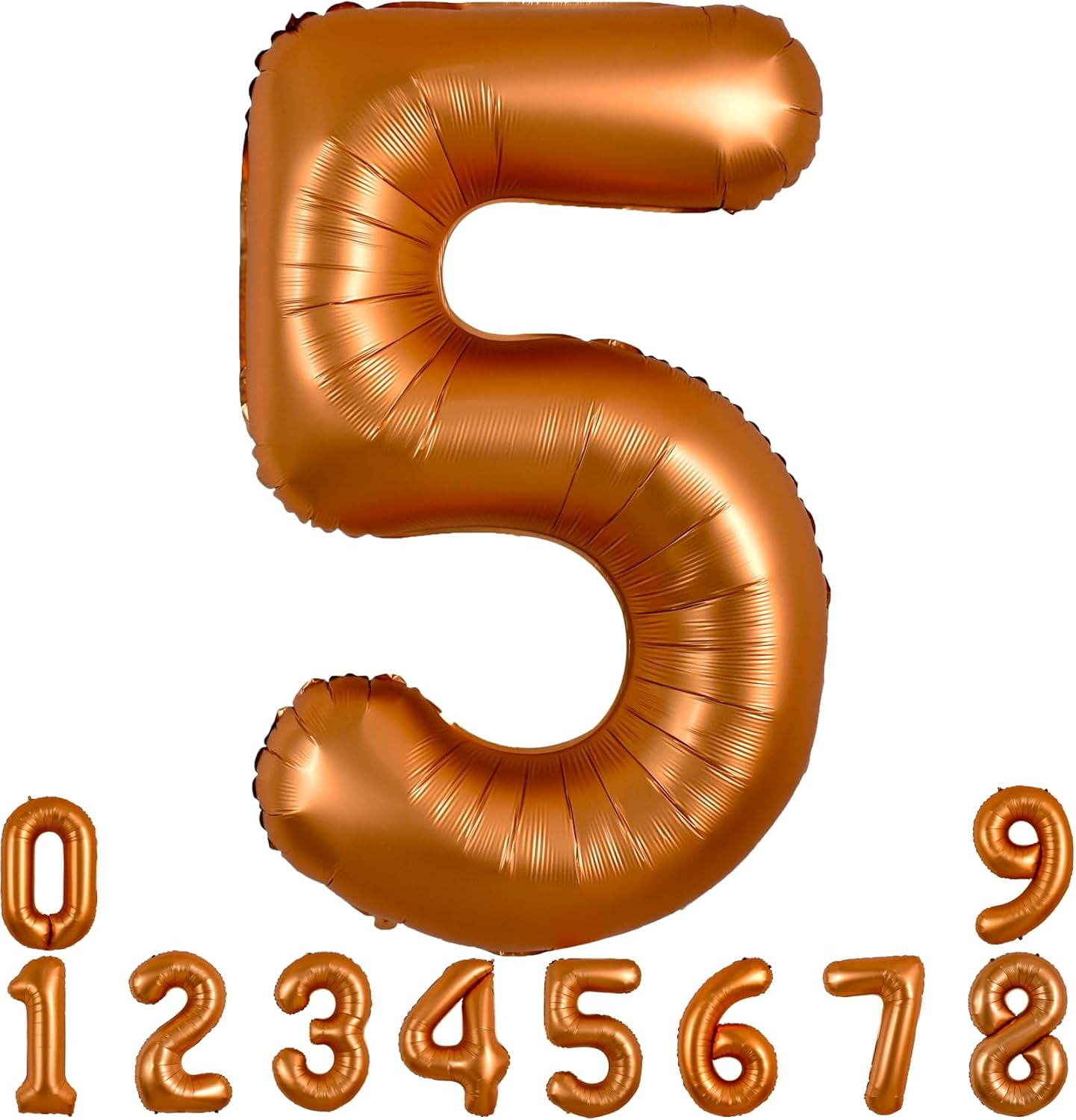 NeoMart 40 Inch Orange Large Numbers Balloon 0-9 Birthday Party ...