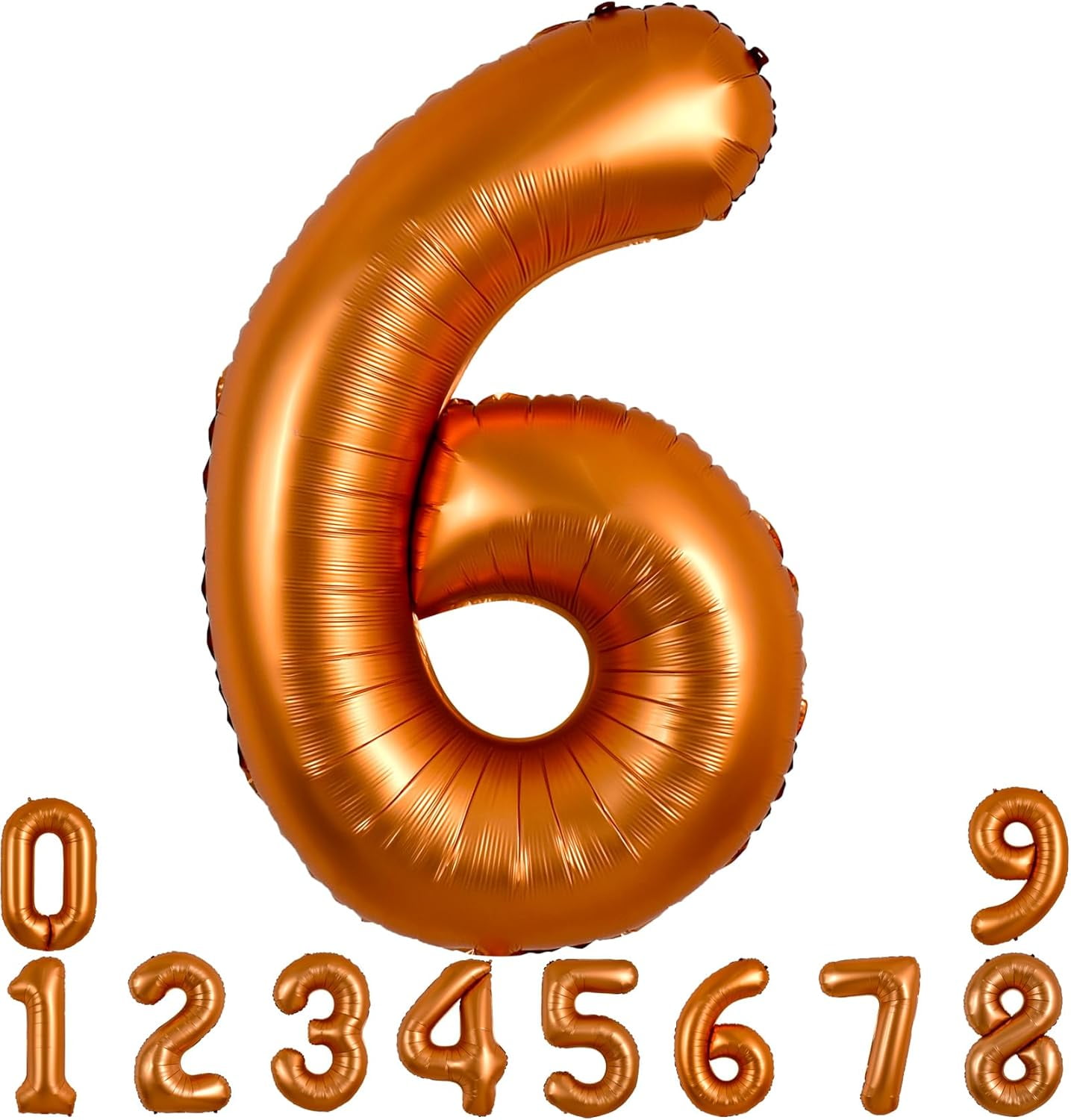NeoMart 40 Inch Orange Large Numbers Balloon 0-9 Birthday Party ...