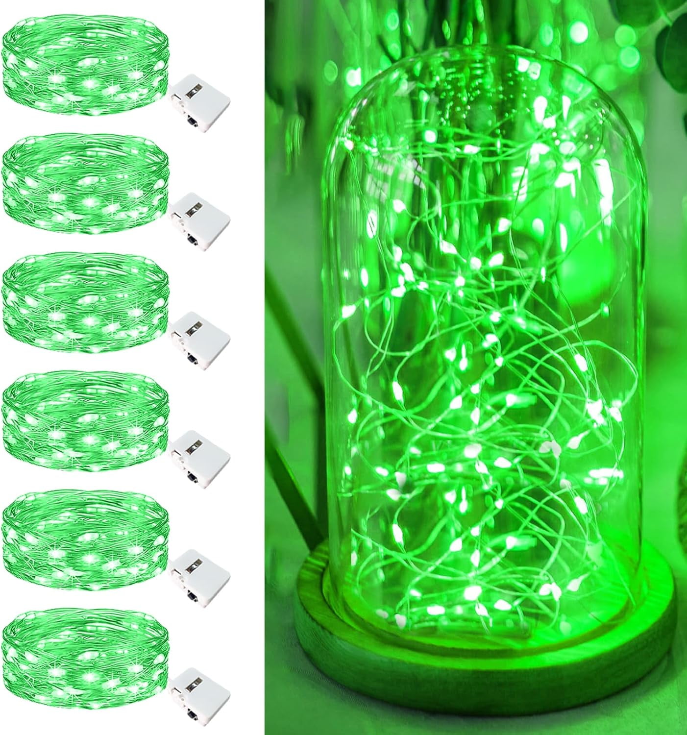 NeoMart 6 Pack Fairy Lights Battery Operated - 7ft 20 Led Twinkle ...