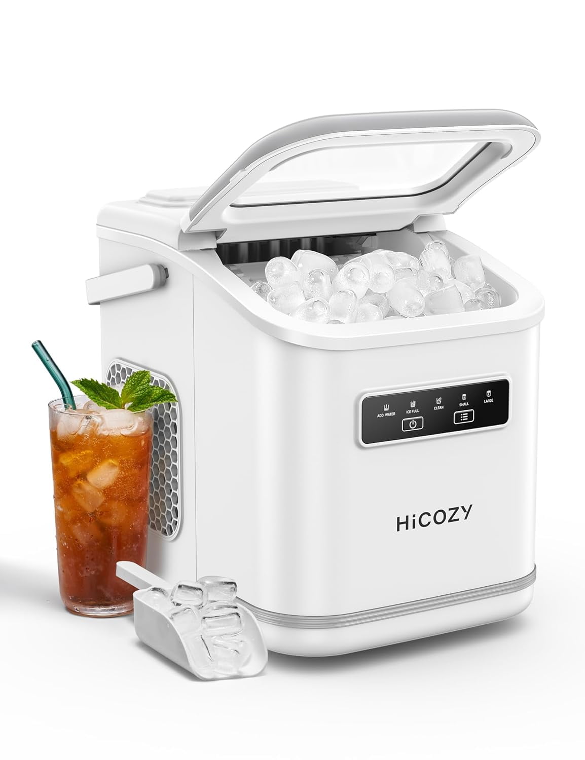 NeoMart Countertop Ice Maker with Handle, Ice in 6Mins, 26 lbs/Day ...