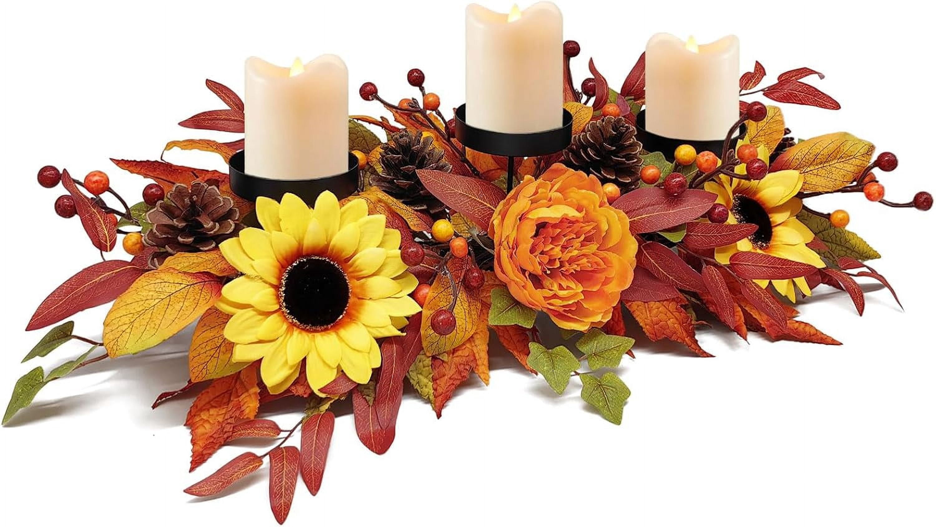 NeoMart Fall Centerpiece Table Decorations,Assorted Artificial Peony ...