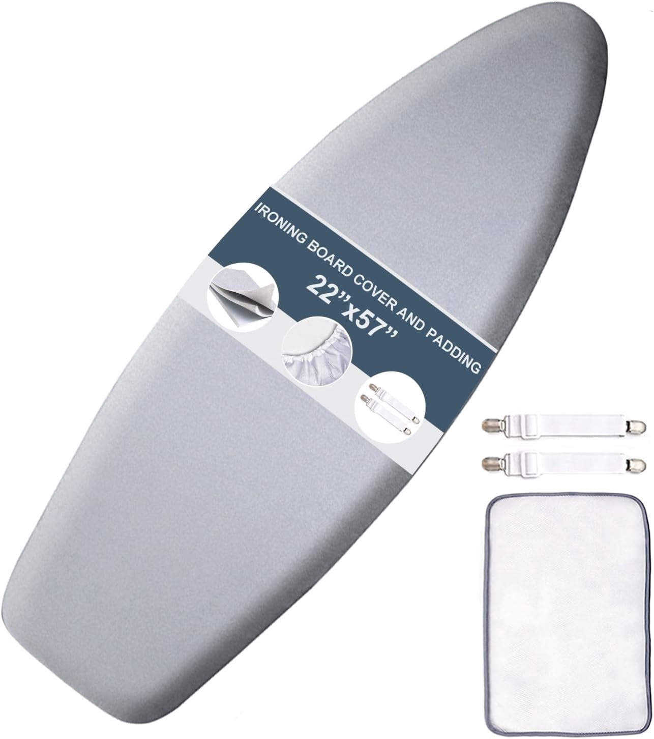 NeoMart-Ironing Board Cover and Pad 22“x57”,Thick Iron Board Cover with ...