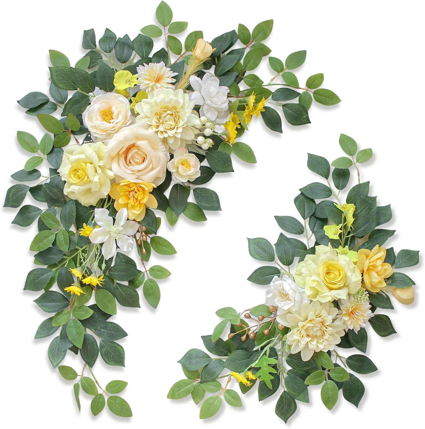 NeoMart - Pack of 2 Artificial Flowers for Backdrop Decoration, Wedding ...