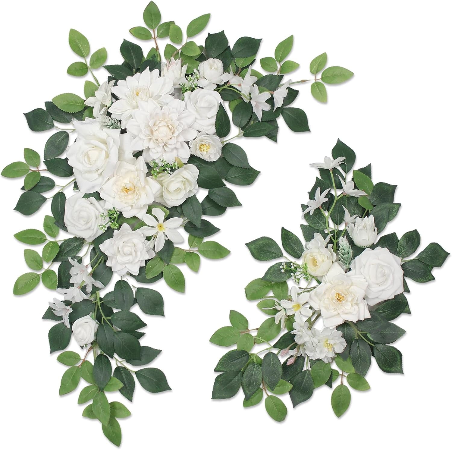 NeoMart - Pack of 2 Artificial Flowers for Backdrop Decoration, Wedding ...