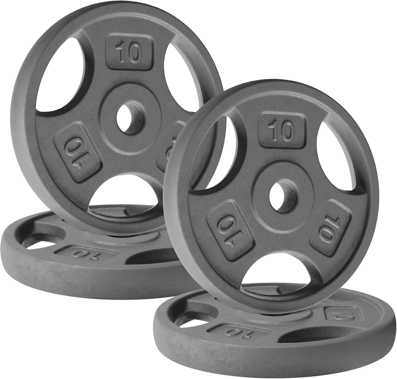 NeoMart Standard 1-Inch Grip Weight Plates, Cast Iron with Multiple ...