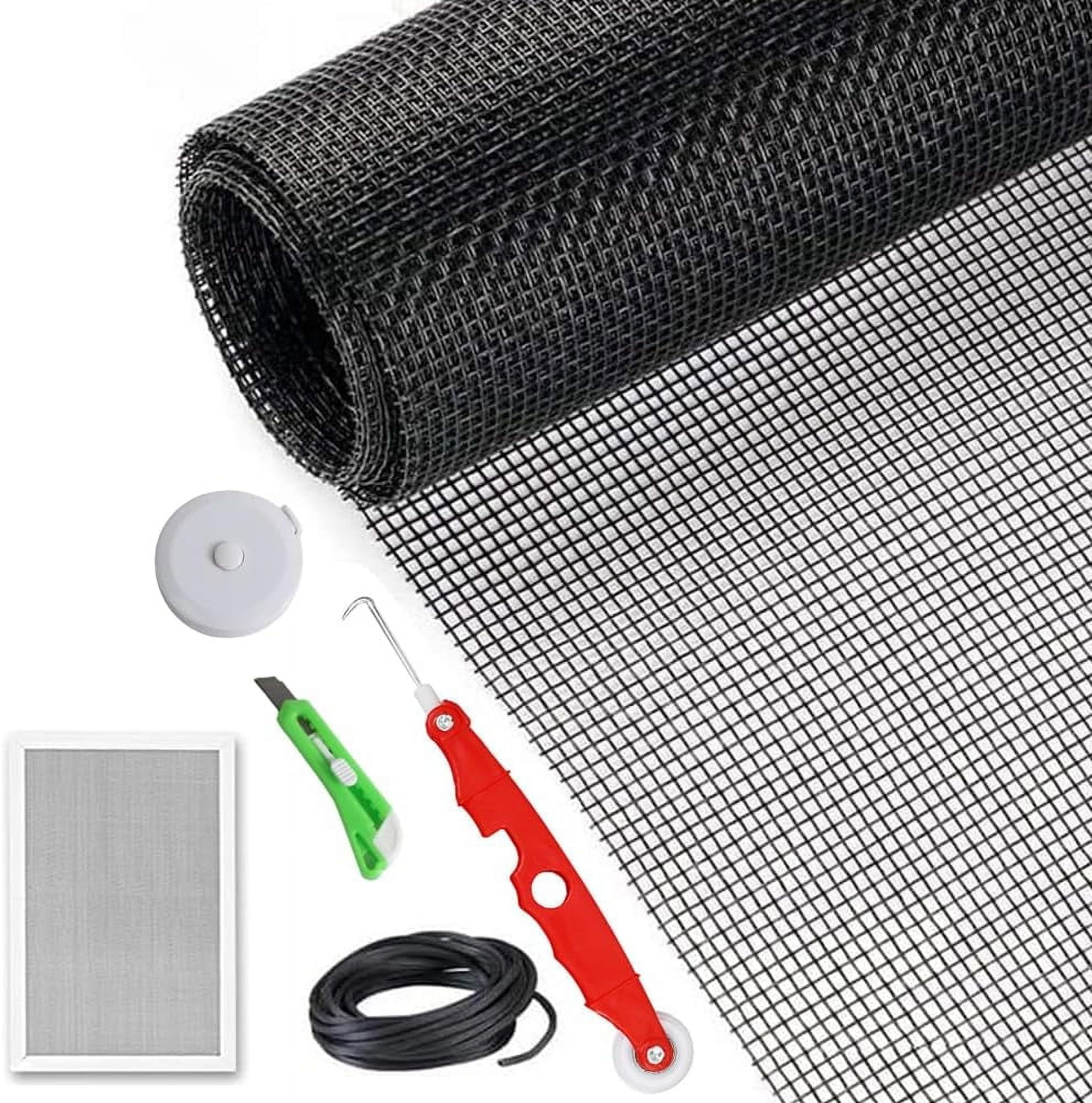 NeoMart Window Screen Replacement Kit Width:59in Length:158 Fiberglass ...