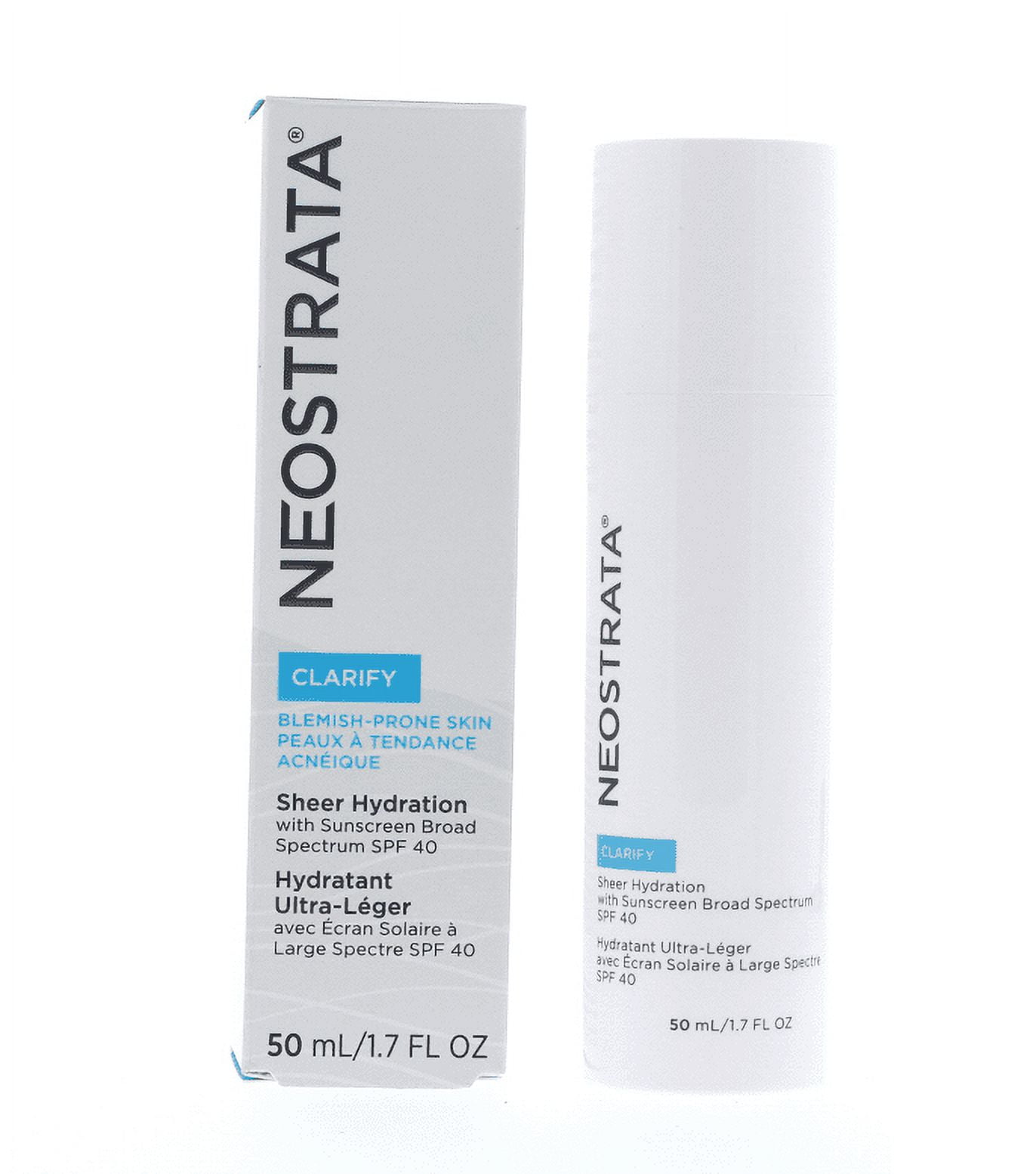 NeoStrata Clarify Sheer Hydration Sunscreen SPF40, Oil-Free, Dark Spot ...