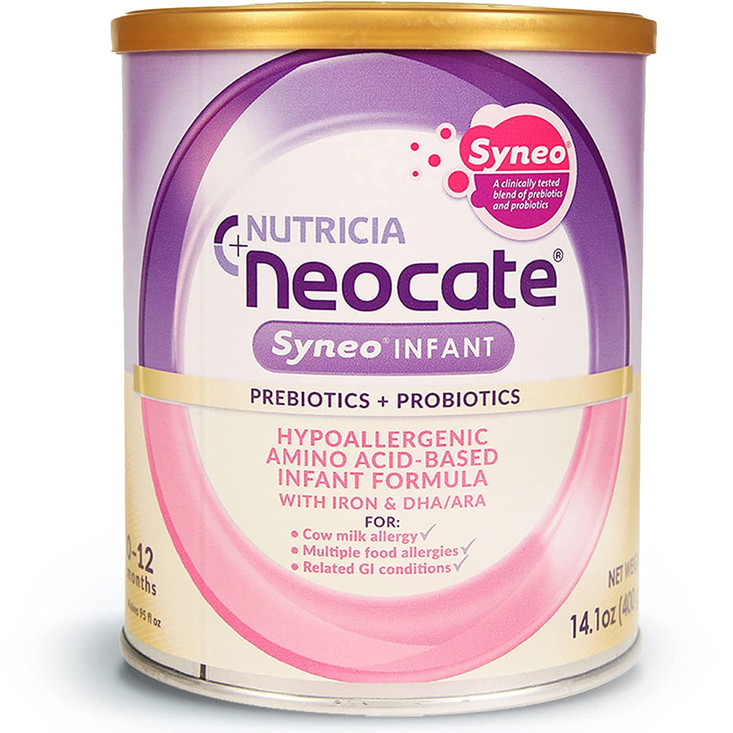 Neocate Syneo Infant - Hypoallergenic, Amino Acid-Based Baby Formula with Prebiotics, Probiotics ...