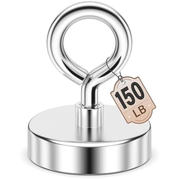 Neodymium Fishing , 150 LBS Pulling Force with Lifting Eye-Bolt, Rare ...