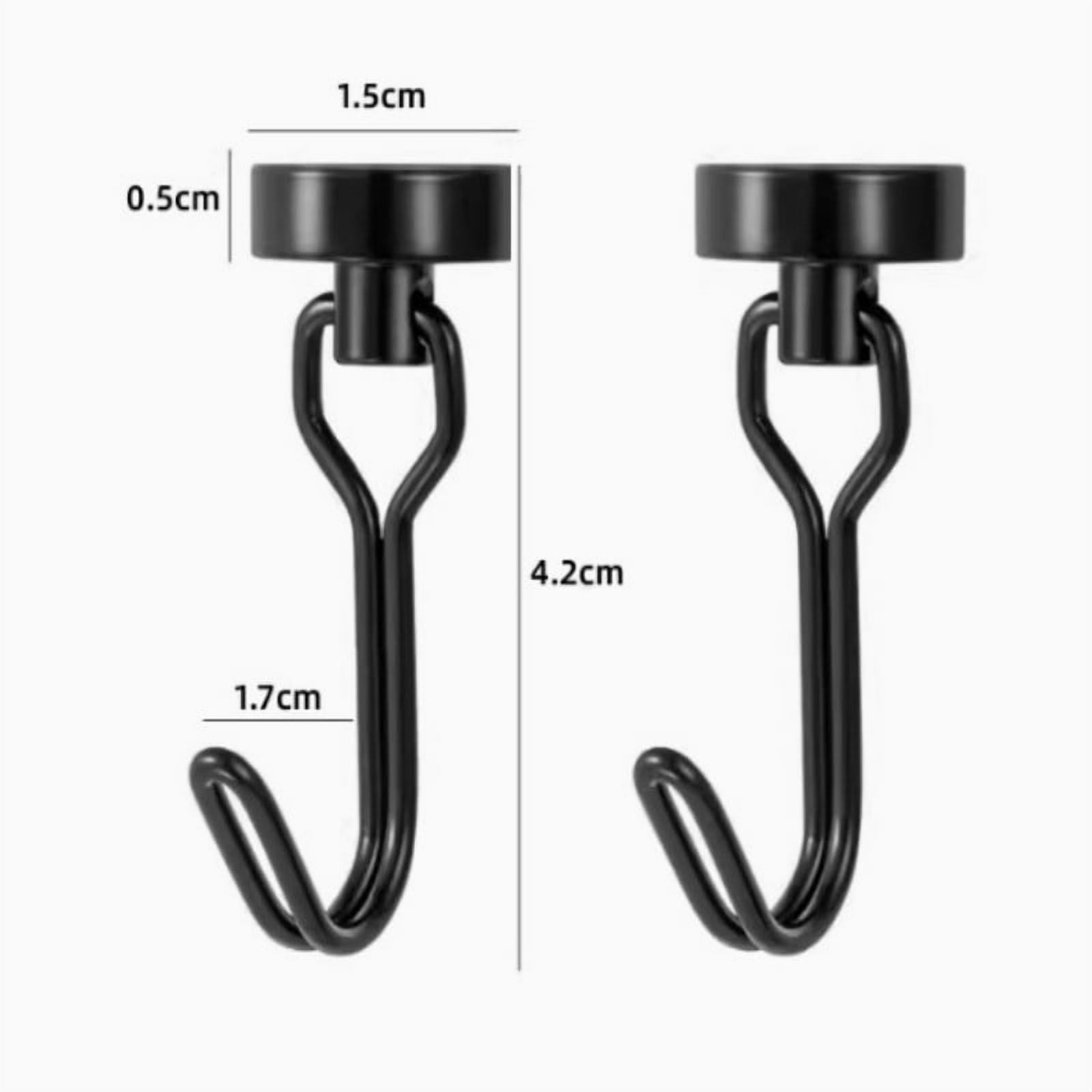 Neodymium Magnetic Hooks 5KG - 360 ° Rotating No Drill Hangers for ...
