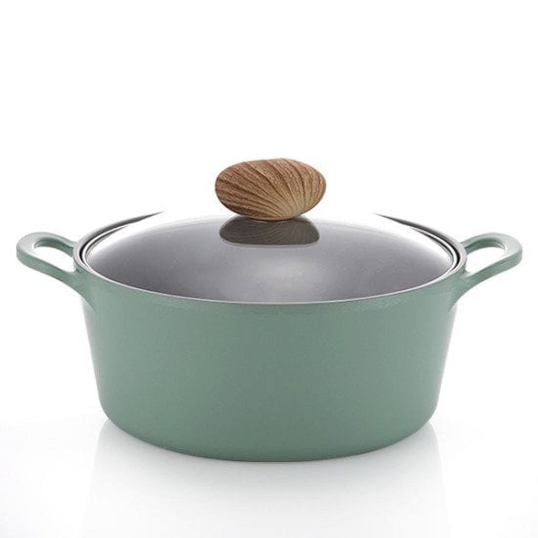 Neoflam Retro Green 3.8 Qt Stockpot with Lid, Nonstick Ceramic Coating ...