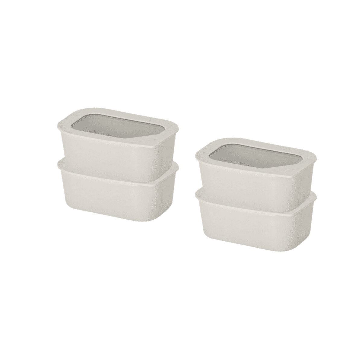 Neoflam 4 Set FIKA One Kitchen Porcelain Ceramic Food Container with ...
