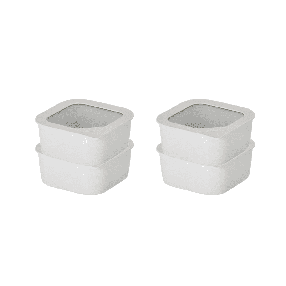 Neoflam 4 Set FIKA One Kitchen Porcelain Ceramic Food Container with ...