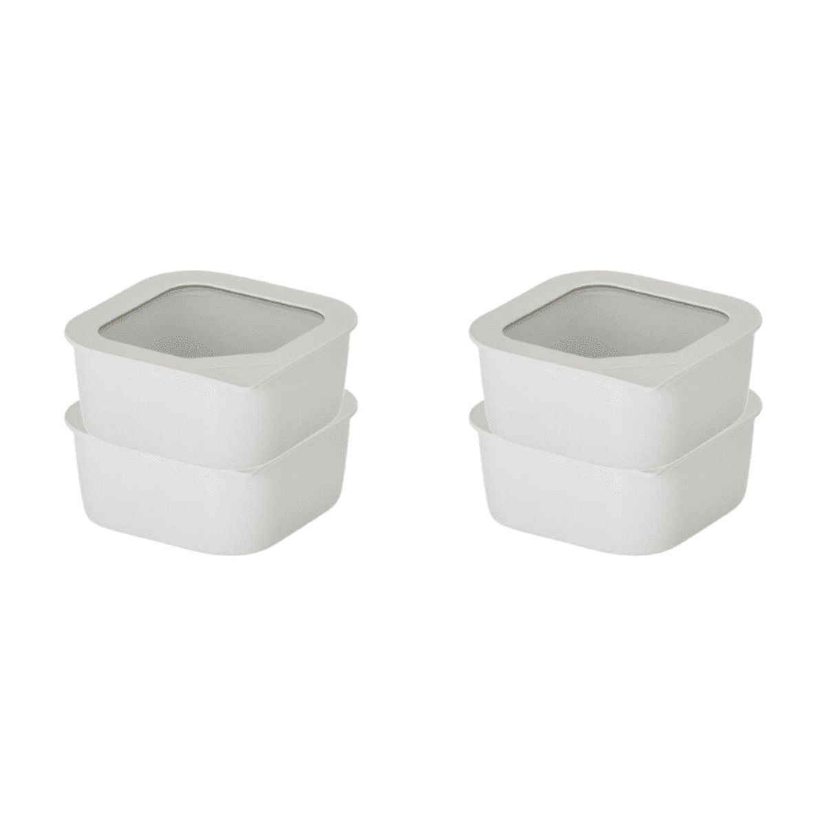 Neoflam 4 Set FIKA One Kitchen Porcelain Ceramic Food Container with ...