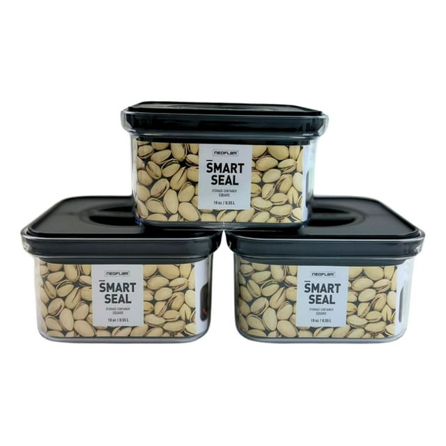 Neoflam Airtight Smart Seal Food Storage Container (Set of 3) | Crystal ...