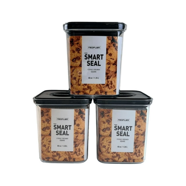 Neoflam Airtight Smart Seal Food Storage Container (Set of 3) | Crystal ...