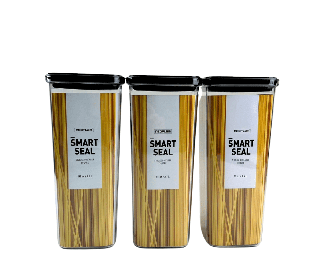 Neoflam Airtight Smart Seal Food Storage Container (Set of 3) | Crystal ...