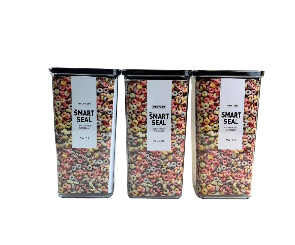 Neoflam Airtight Smart Seal Food Storage Container (Set of 3) | Crystal ...
