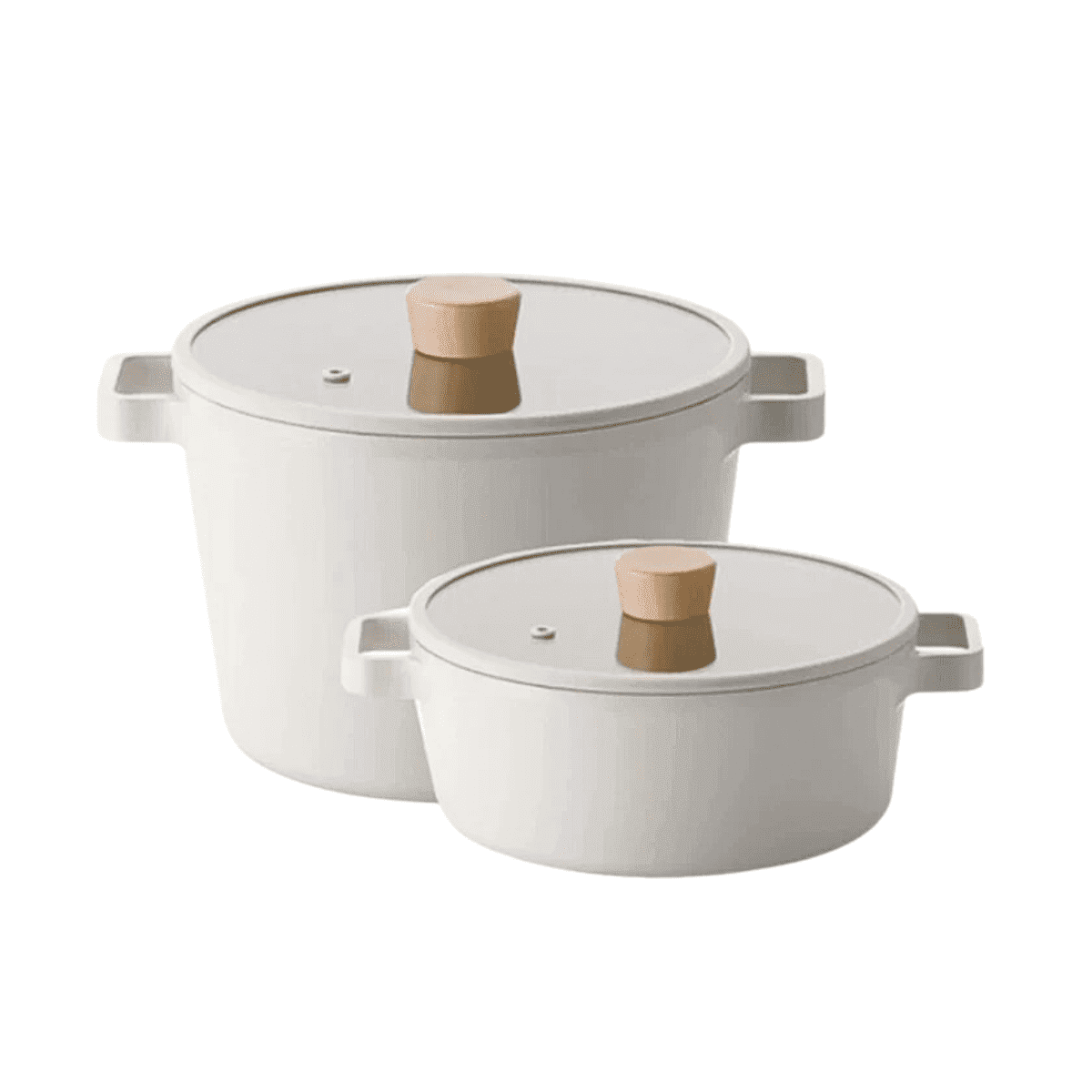 Neoflam FIKA 4 Piece Stock Pot with Lids Set, Nonstick Ceramic Coating ...