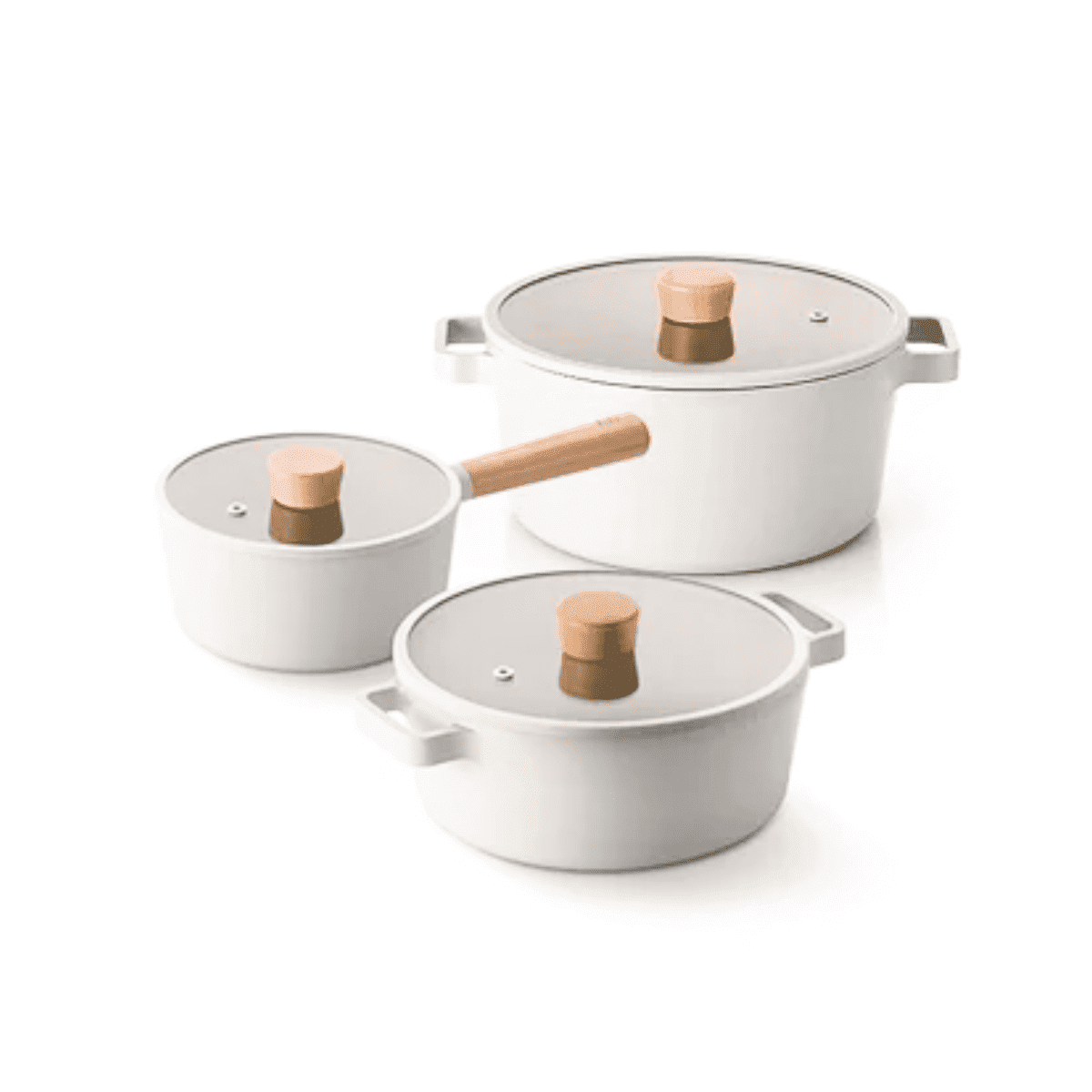 Neoflam FIKA 6-Piece Nonstick Cookware Pot Set with Lid, All Stovetops ...