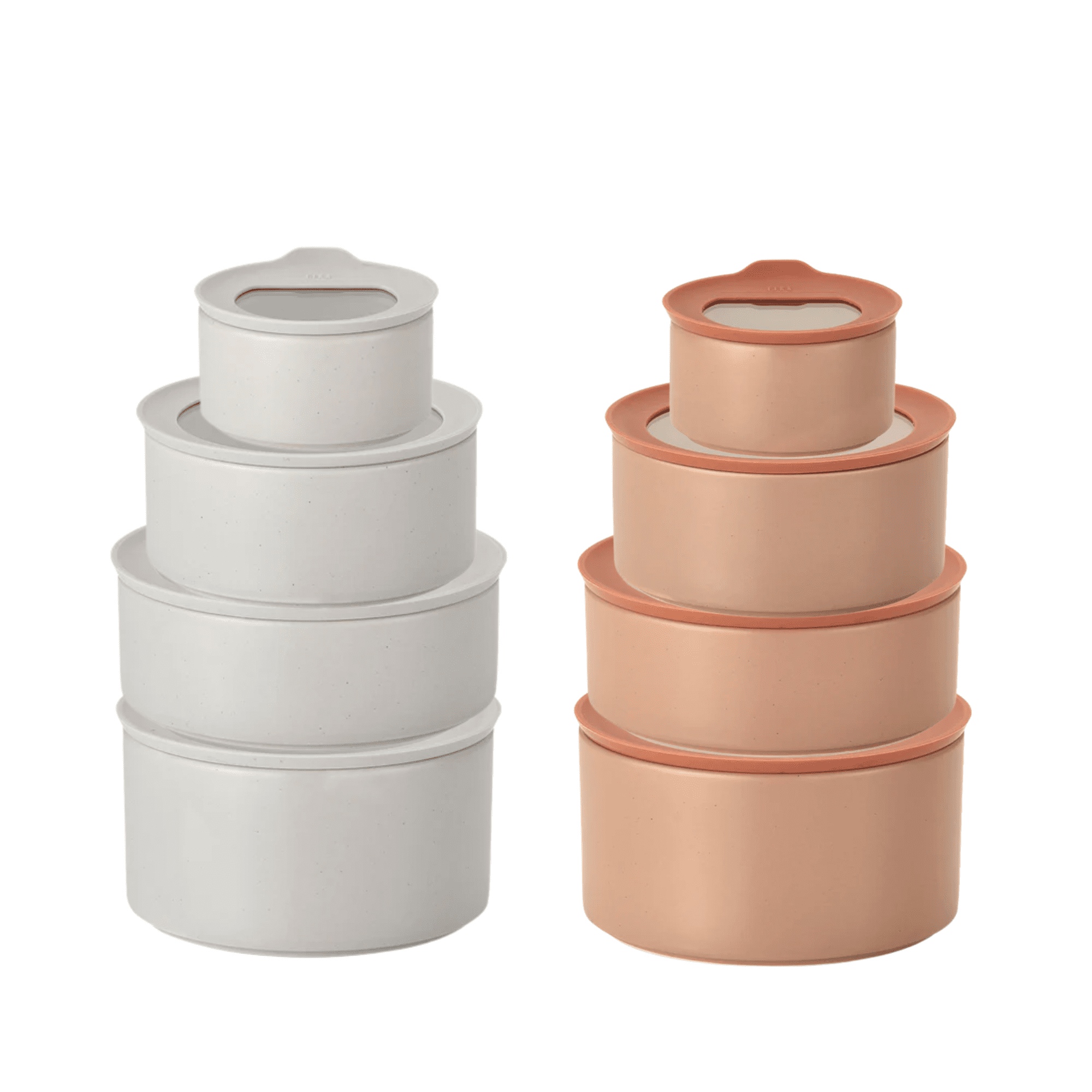 Neoflam FIKA One 16-Pieces Kitchen Reusable Porcelain Ceramic Food ...