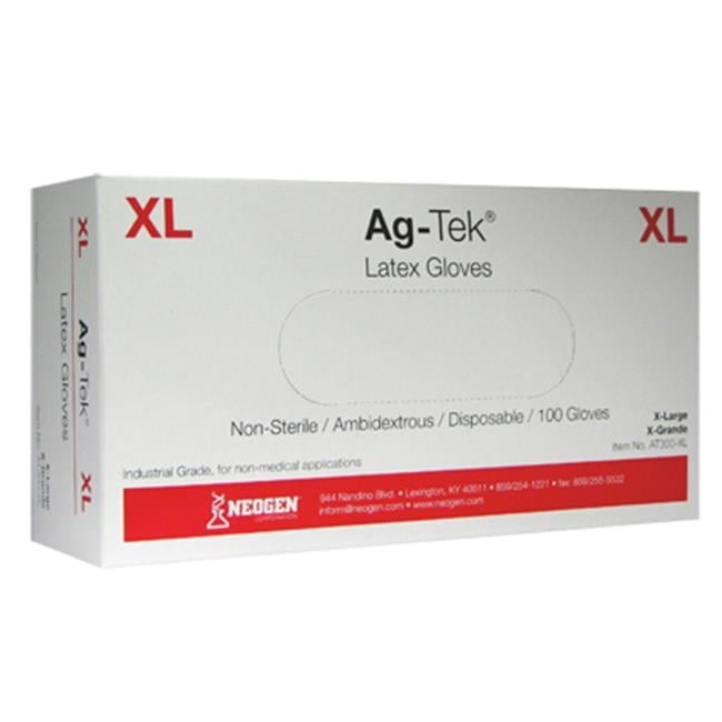 Neogen Powder Free Latex Gloves, Extra Large - 100 Per Pack - Walmart.com