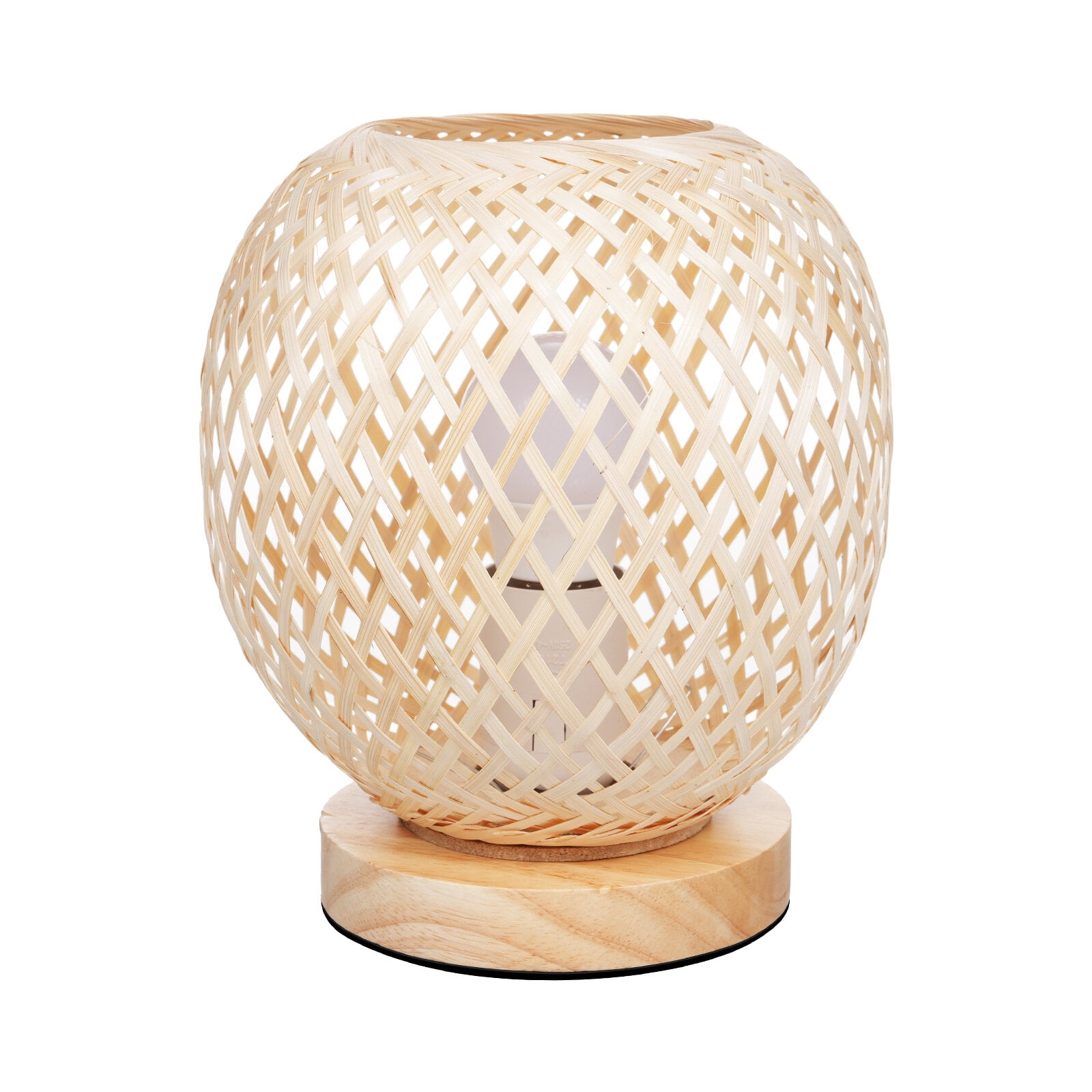 Neoglint Bedside Lamp Bedroom Cosy Bamboo Woven Lamp Warm Light Night ...