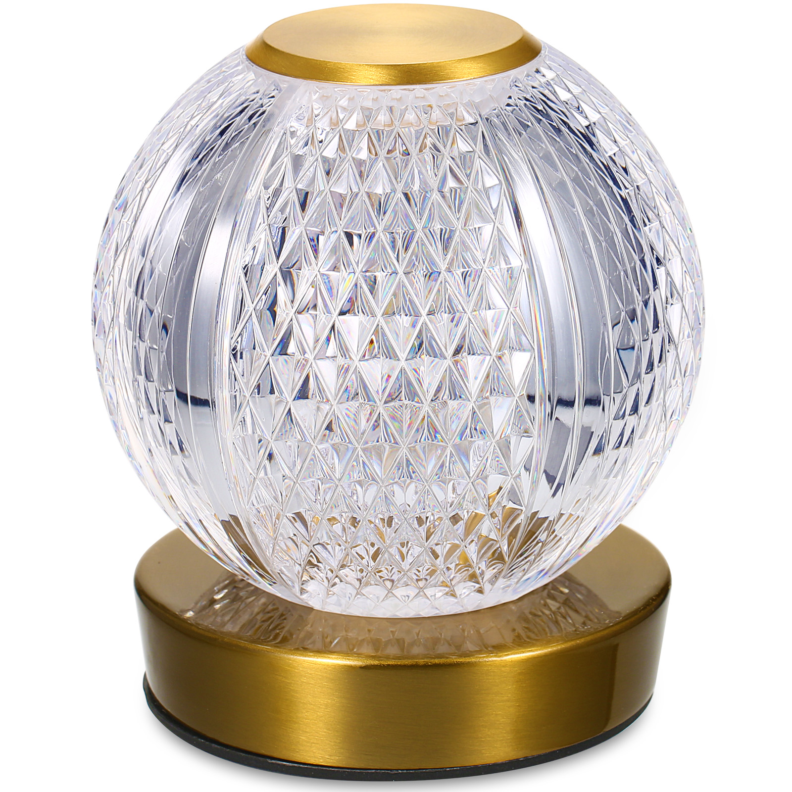 Neoglint Crystal Metal Bedside Cordless Table Touch Control Desk 3 ...