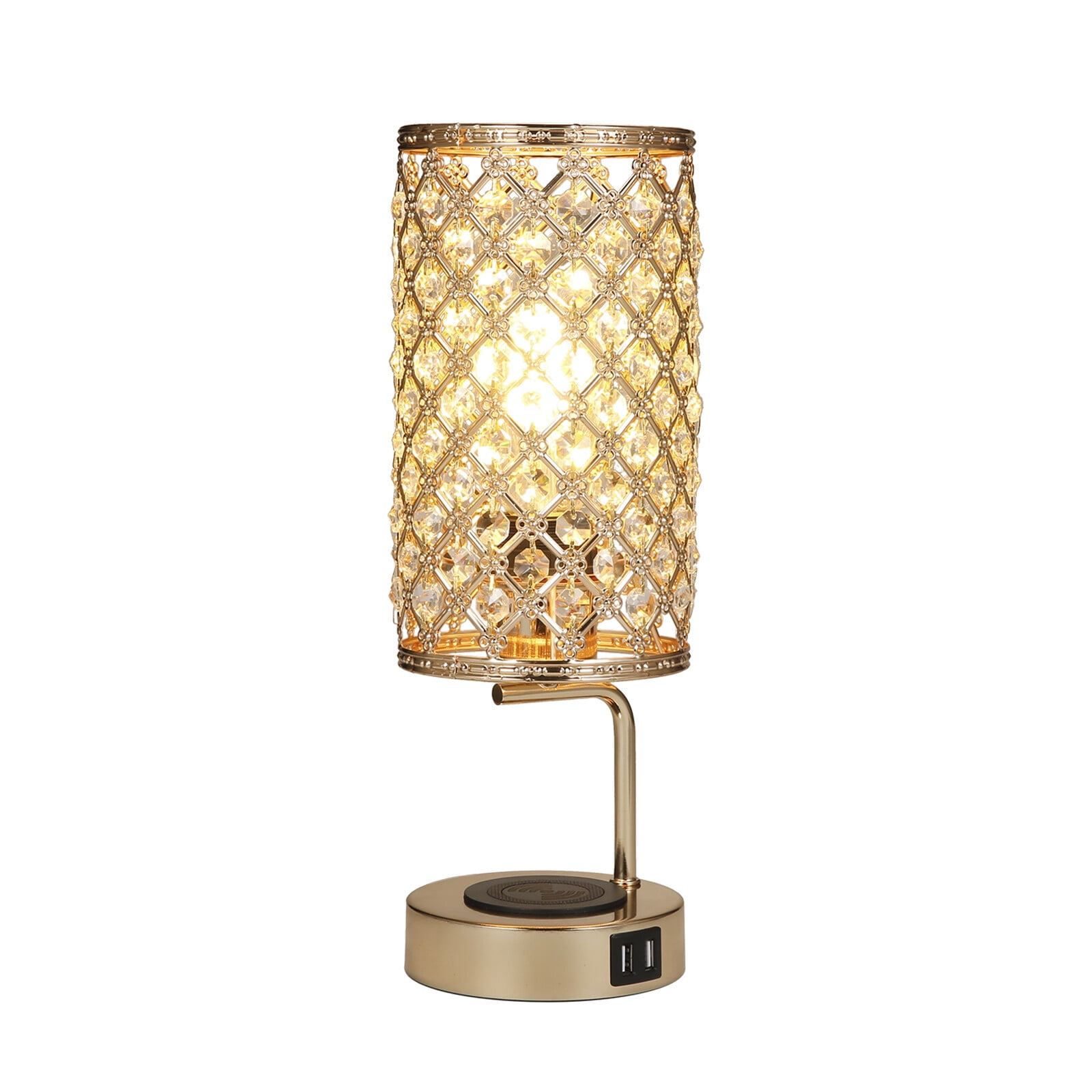 Neoglint Crystal Table Lamp Touch Control Bedside Lamp with 6W Bulb ...