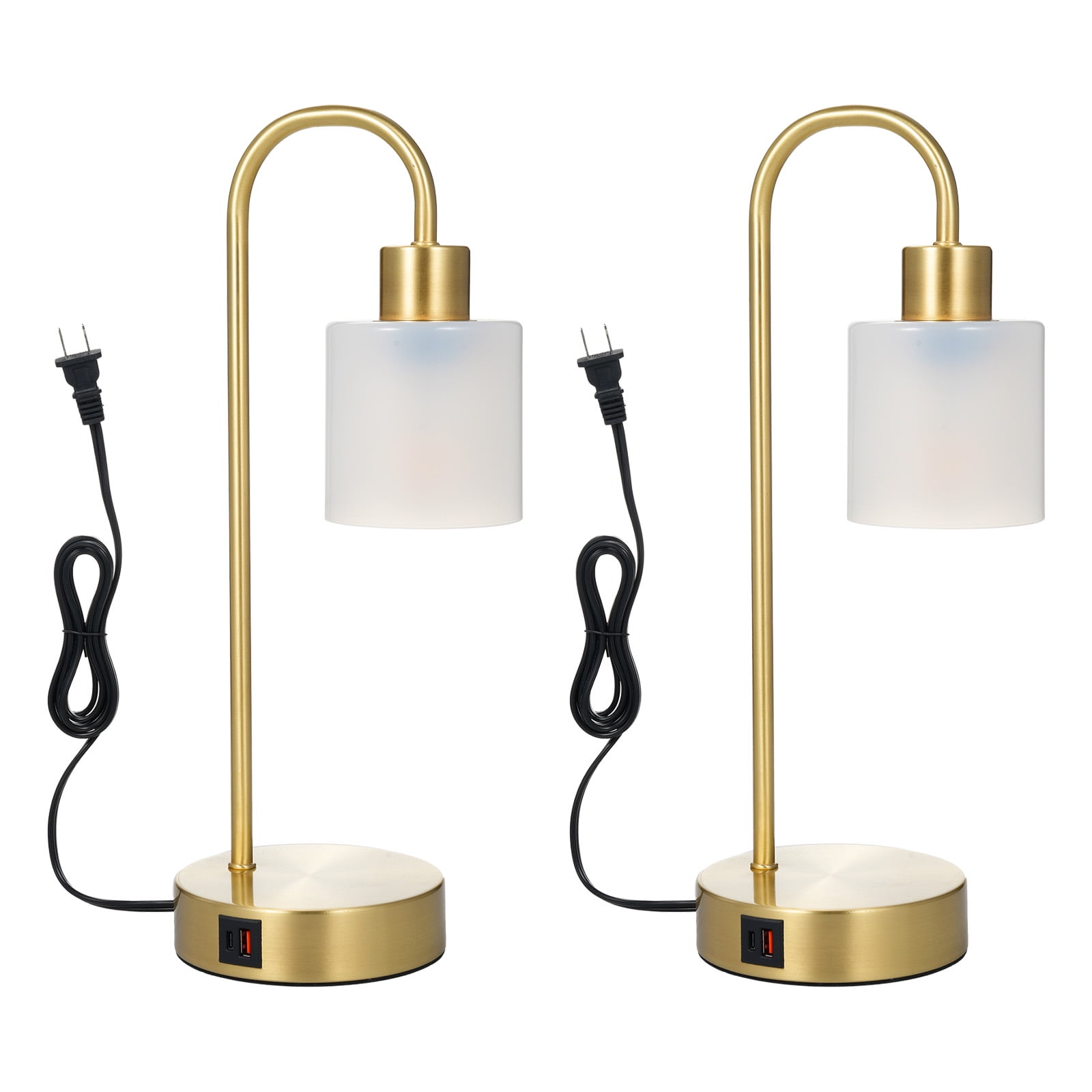 Neoglint Desk lamp,Lamp 8W Set 2 Levels Dimmable Lampshade A+C Touch 3 ...