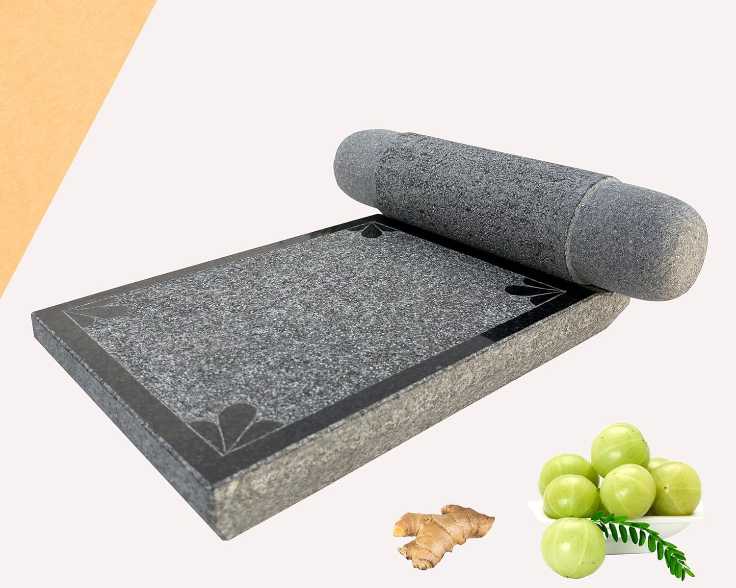 Neolithic Pure Granite Ammikallu Traditional Hand GrinderSIL Batta12 ...