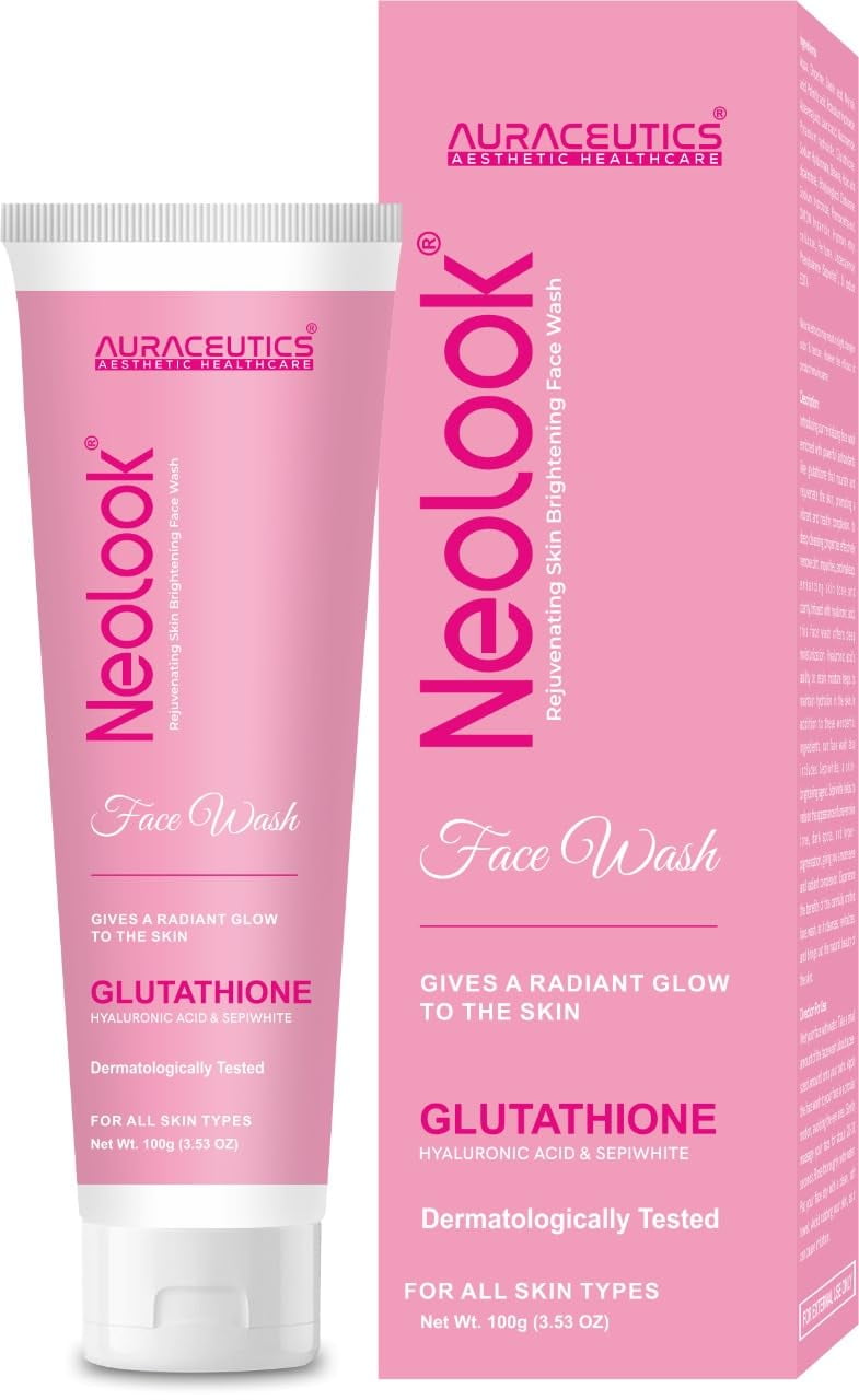 Neolook Facewash with Glutathione Hyaluronic Acid Skin Rejuvenating Brightening 100g Pack Of 2 ...
