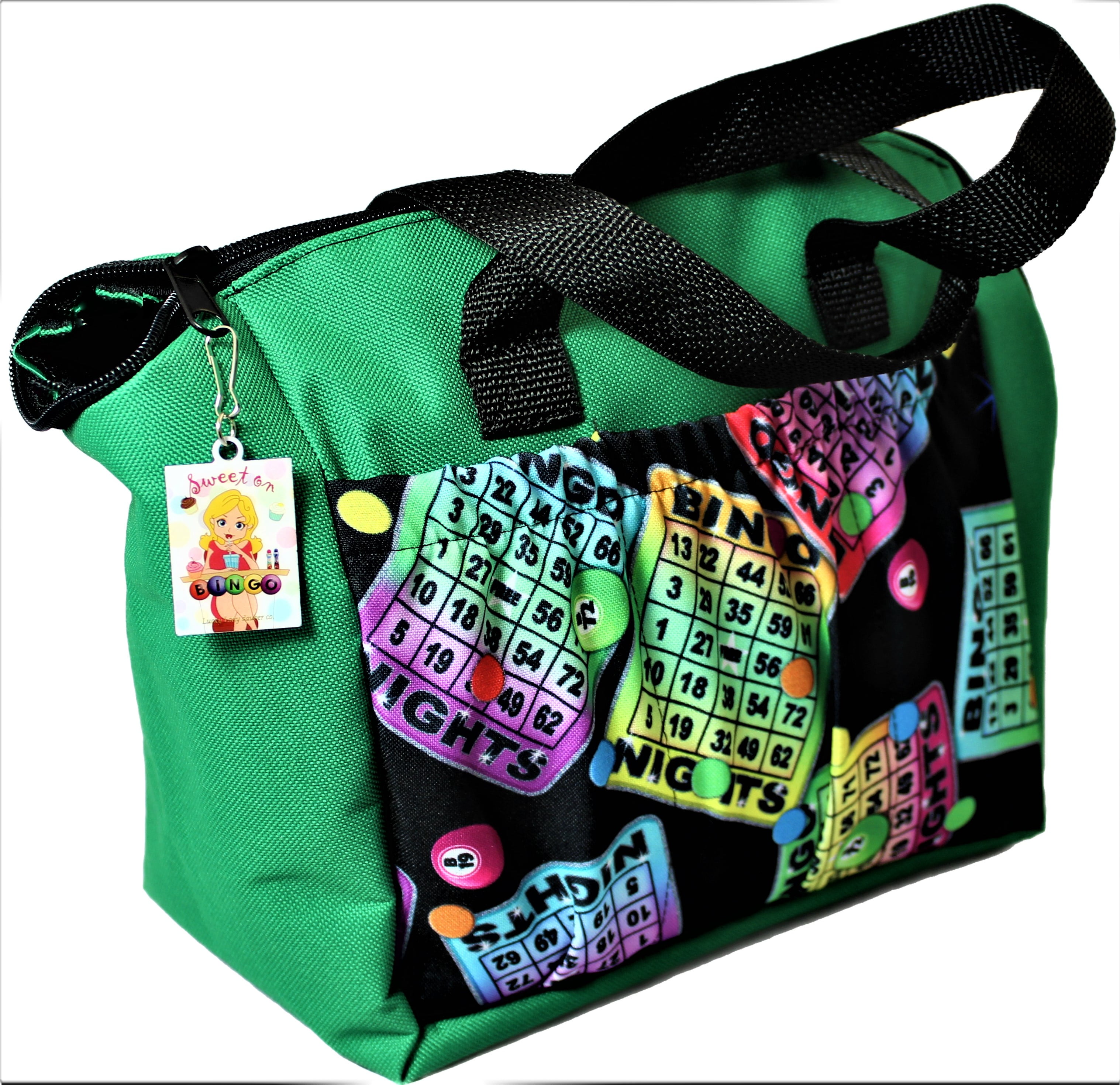 Lucky Lady Dauber Co. Green Bingo Bag with 6 Pockets and 6 Slots ...