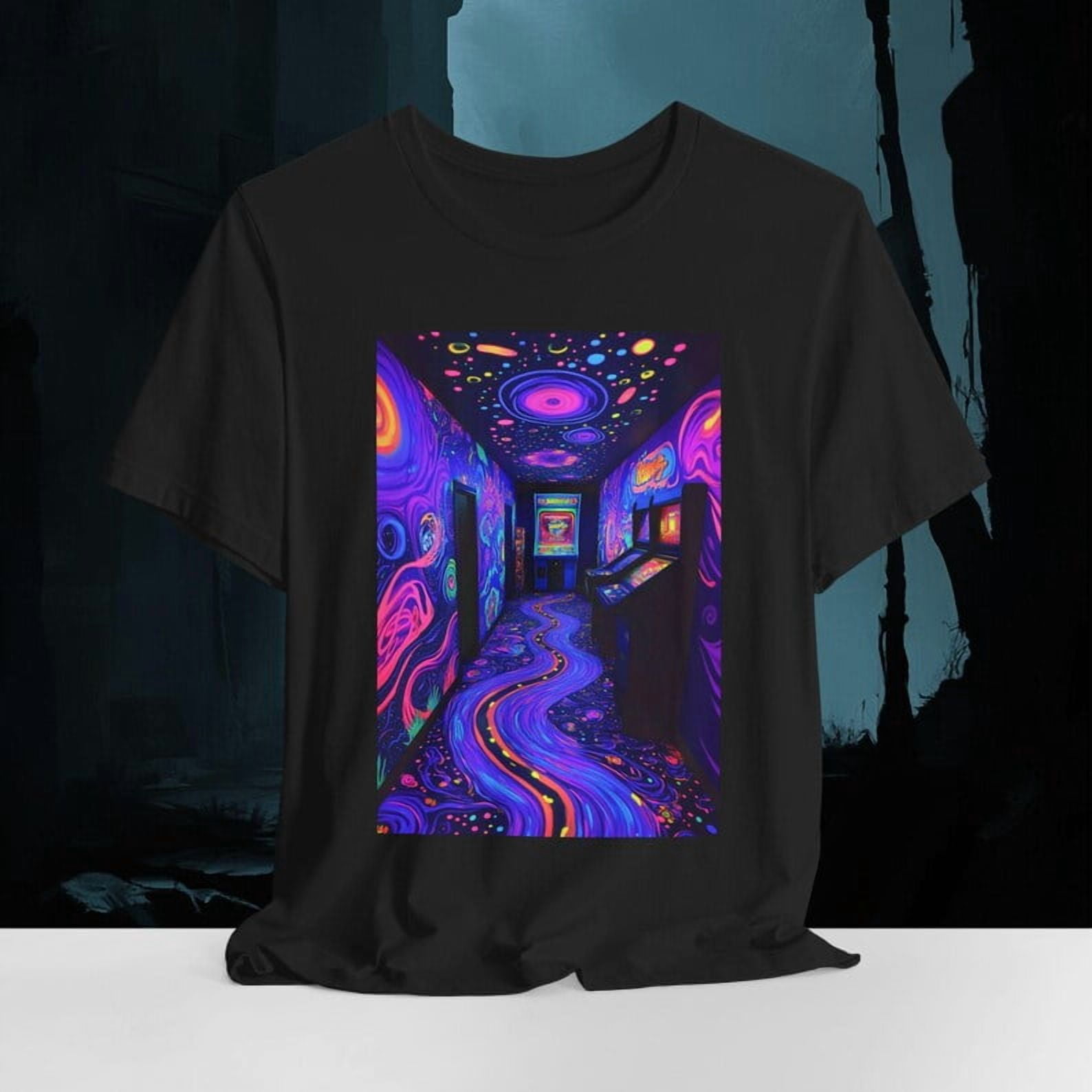 Neon Arcade Psychedelic T-Shirt | Trippy Apparel | Retro Gamer Vibes ...