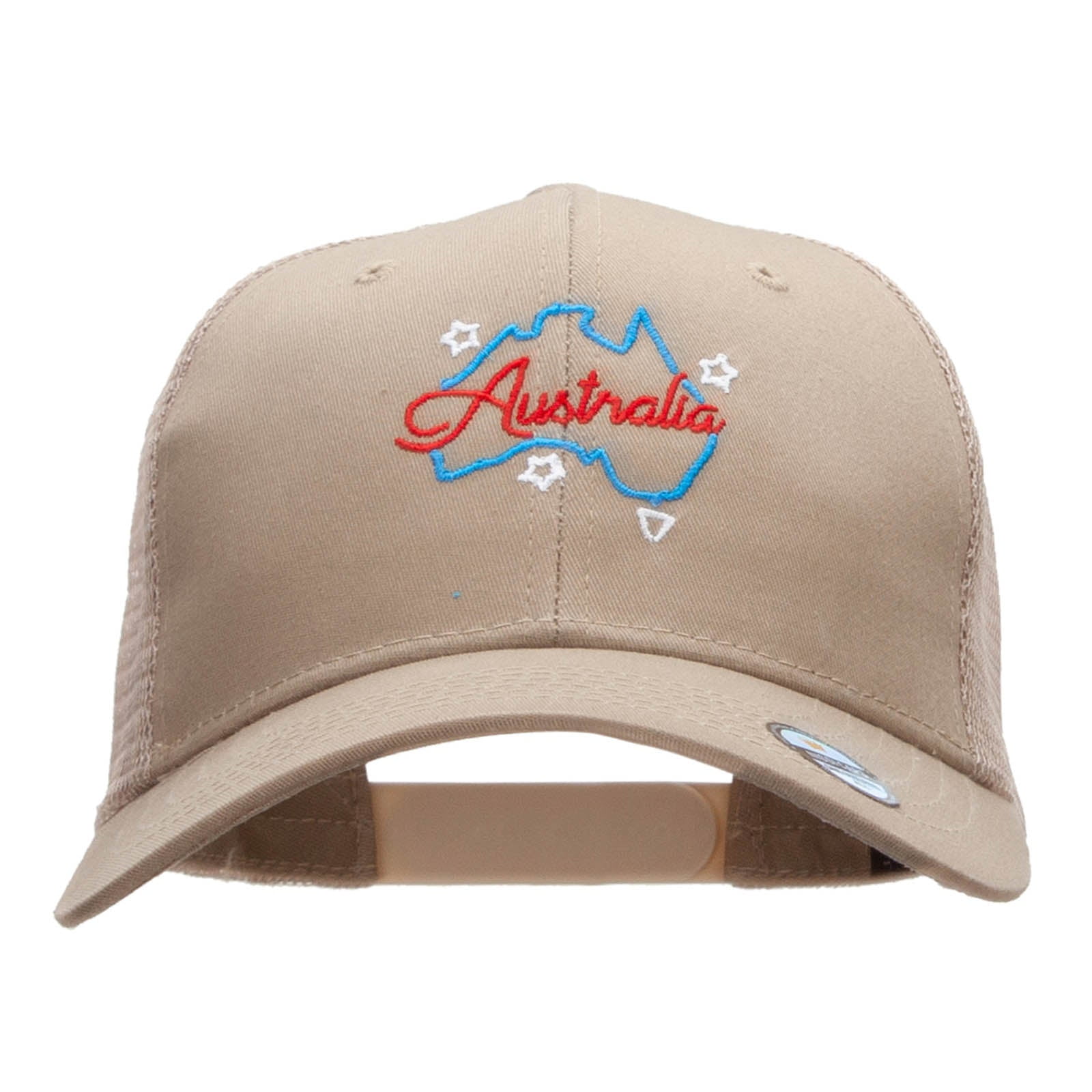 Neon Aussie Embroidered High Profile Mesh Cap - Khaki OSFM - Walmart.com