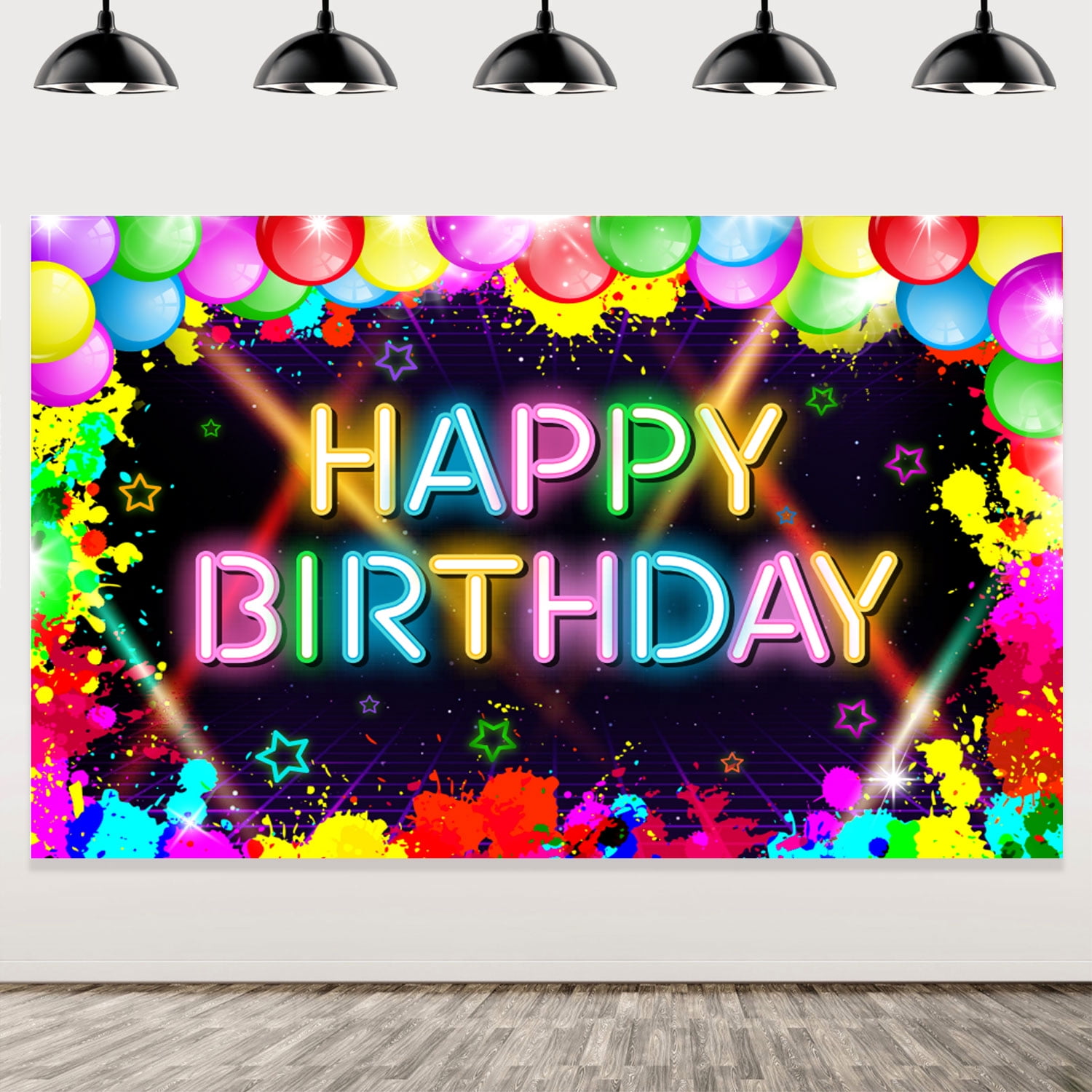 Neon Birthday Party Decorations Supplies, Neon Glow in The Dark ...