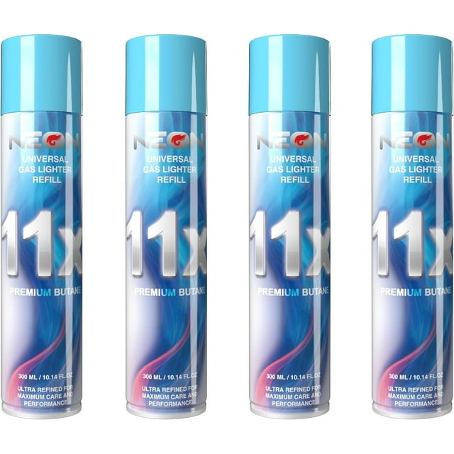 Neon Butane Fuel, 11X Butane Refill 300ml Refined Butane Gas for ...
