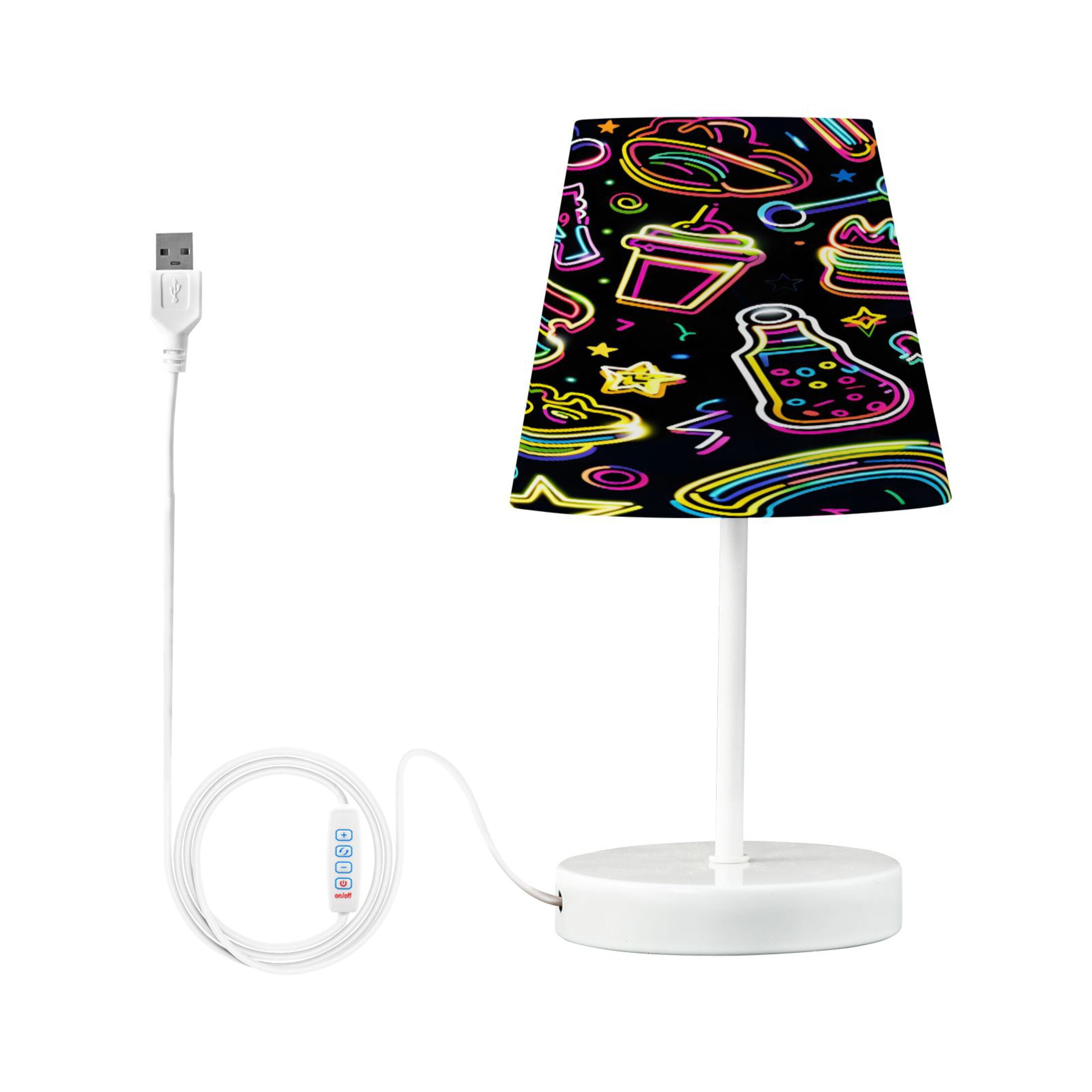 Neon Cake Star Drink Desk Lamp LED Table Nightstand Lamps with 3 Color ...