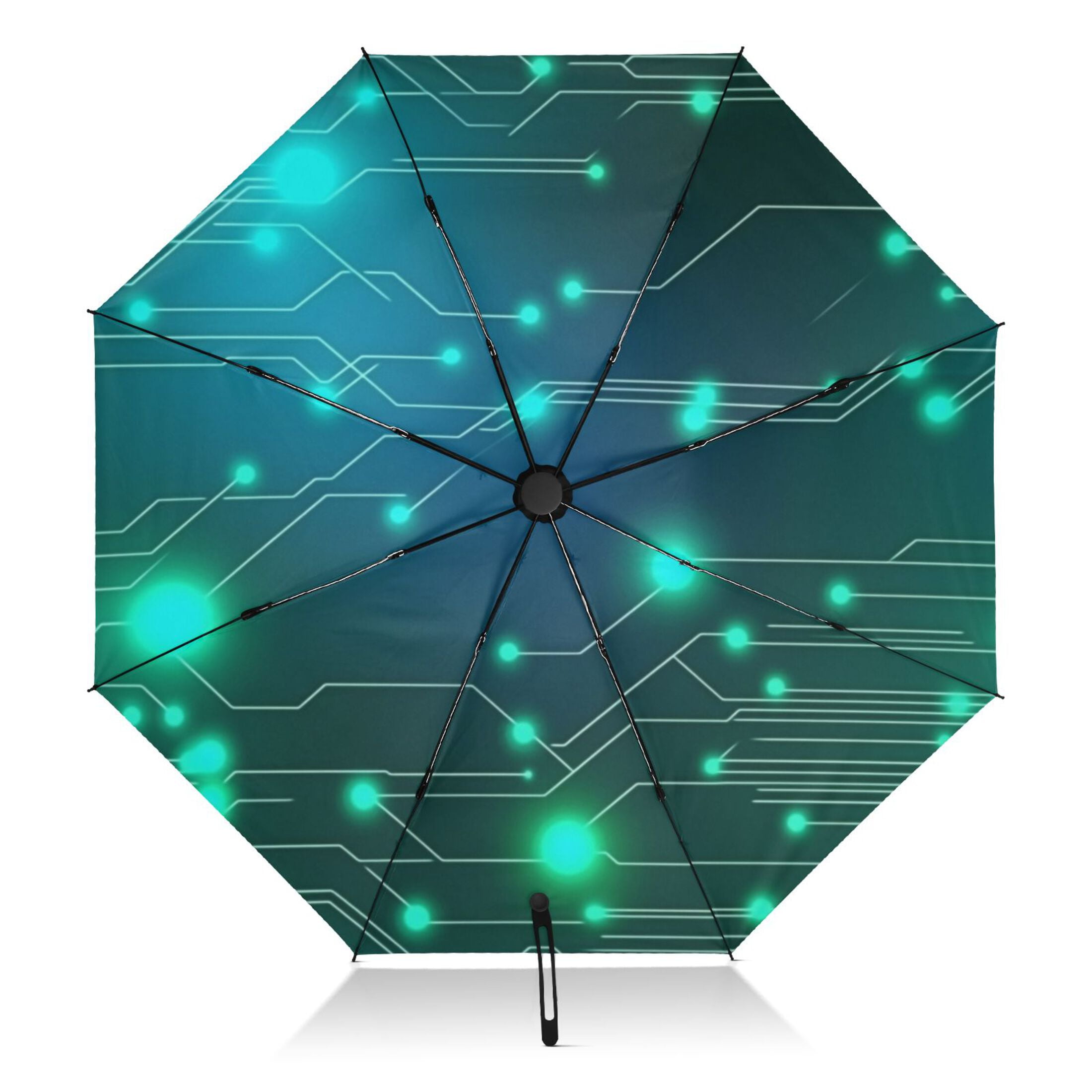 Neon Circuit Design Pattern Extra Large Automatic Umbrella, UV ...