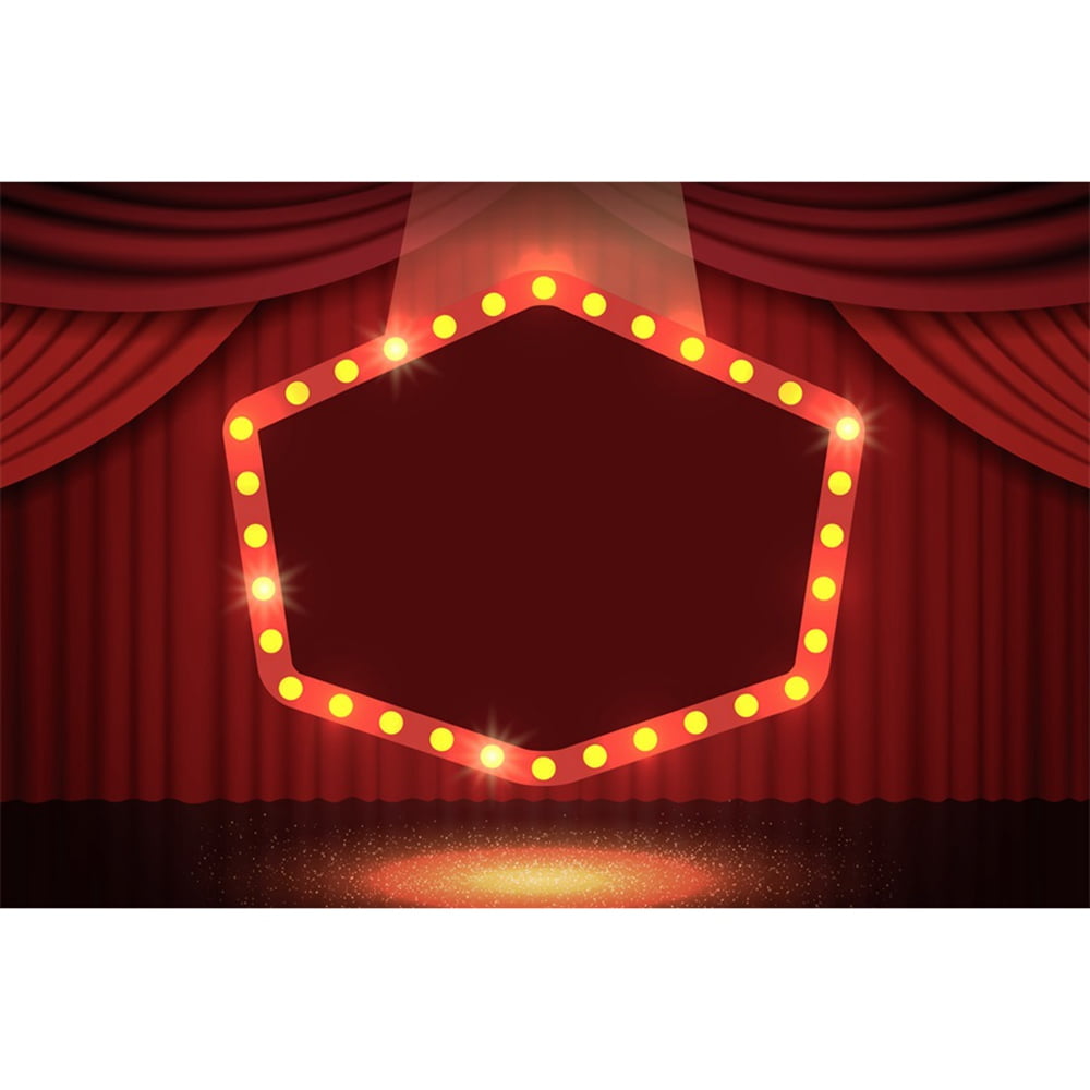 Neon Circus Stage Birthday ration Photography Backdrops Custom Childr ...