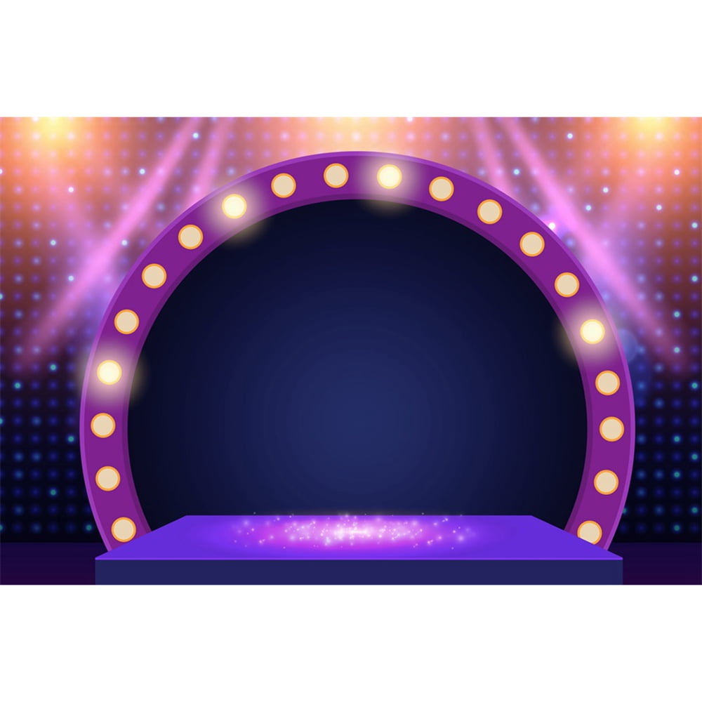 Neon Circus Stage Birthday ration Photography Backdrops Custom Childr ...