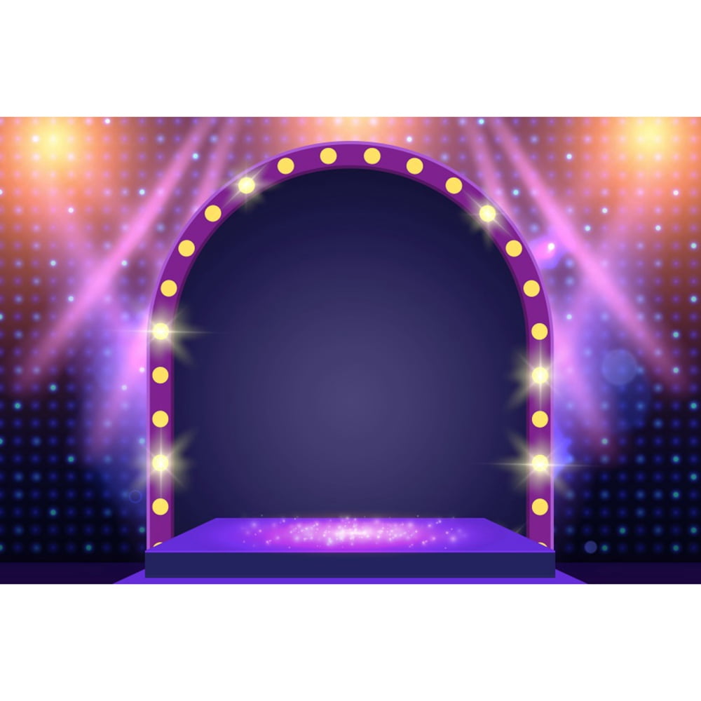 Neon Circus Stage Birthday ration Photography Backdrops Custom Childr ...