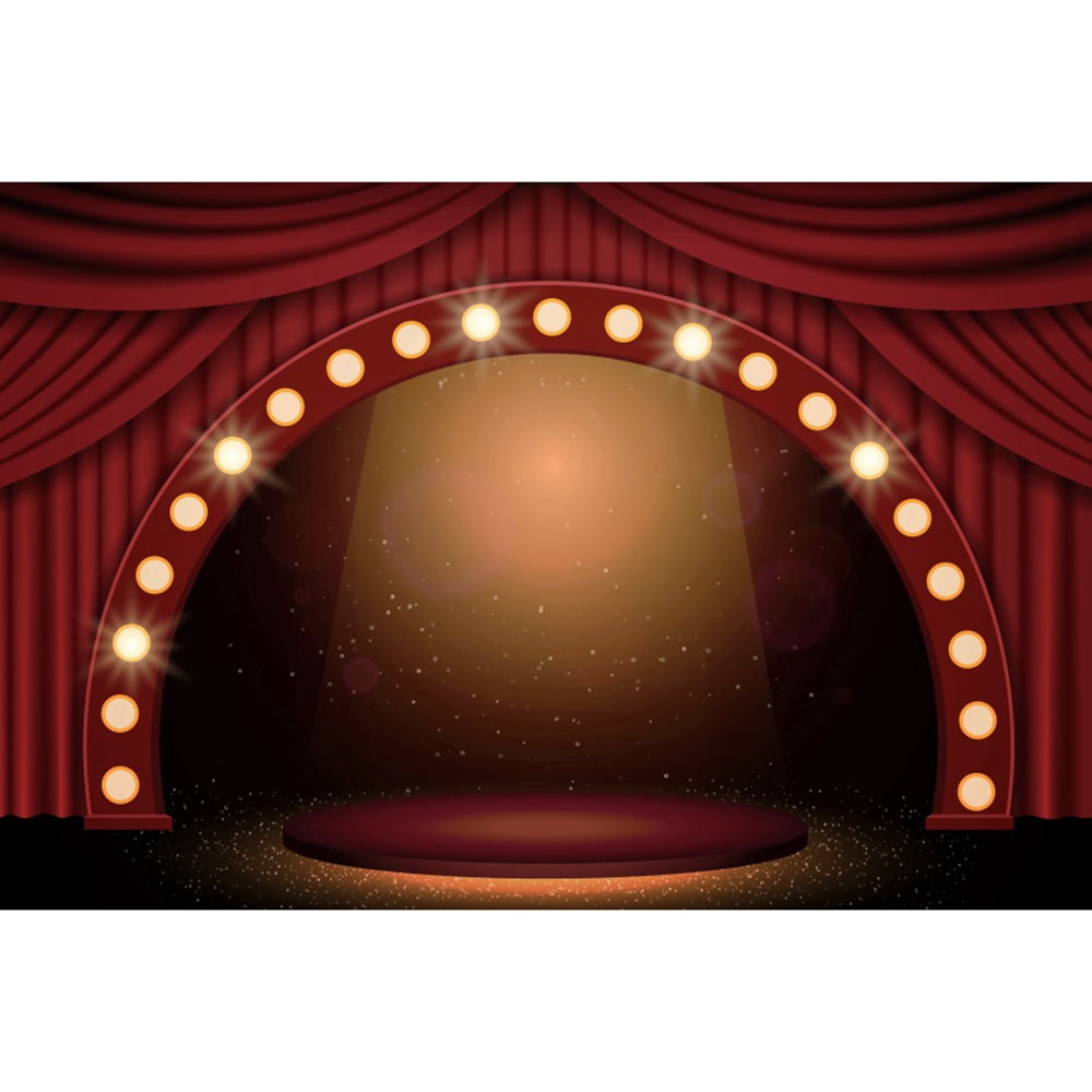 Neon Circus Stage Birthday ration Photography Backdrops Custom Childr ...