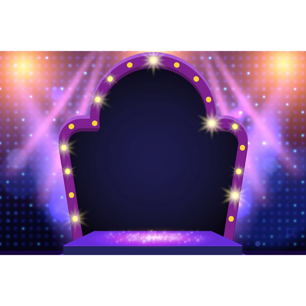 Neon Circus Stage Birthday ration Photography Backdrops Custom Childr ...