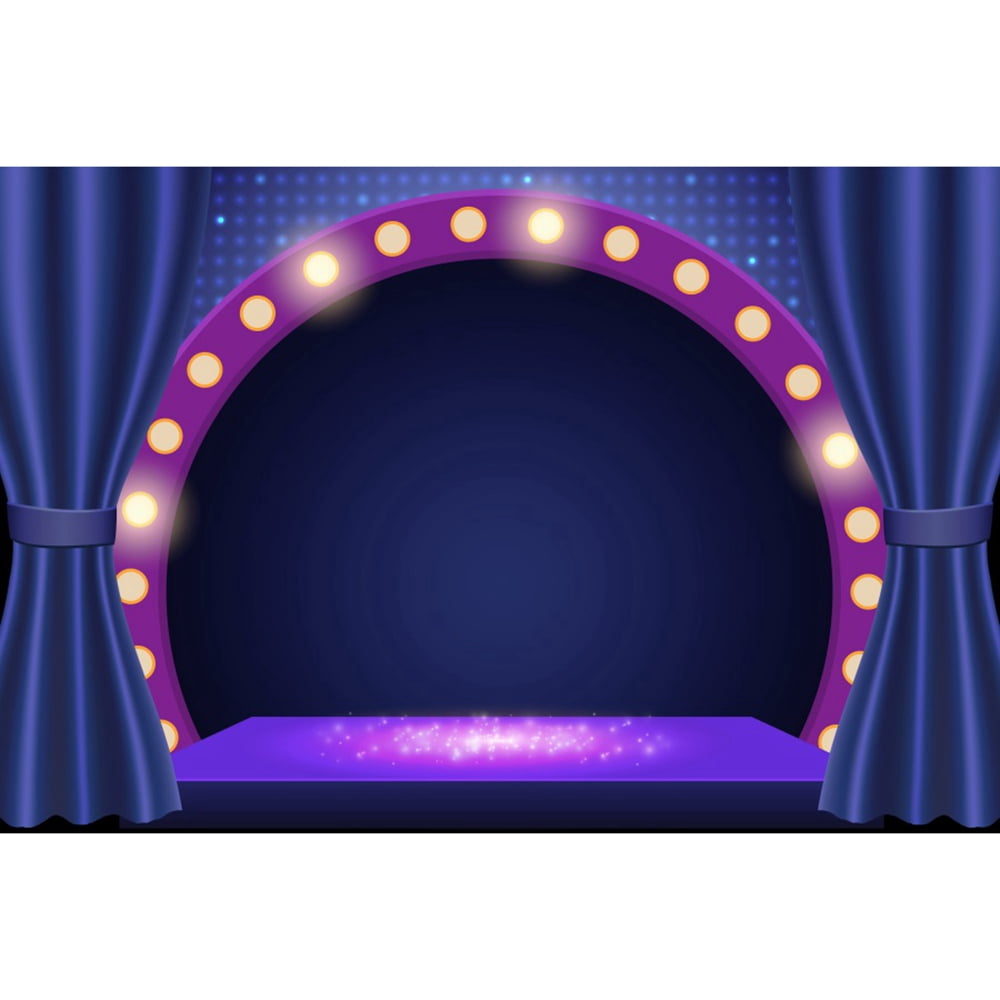 Neon Circus Stage Birthday ration Photography Backdrops Custom Childr ...