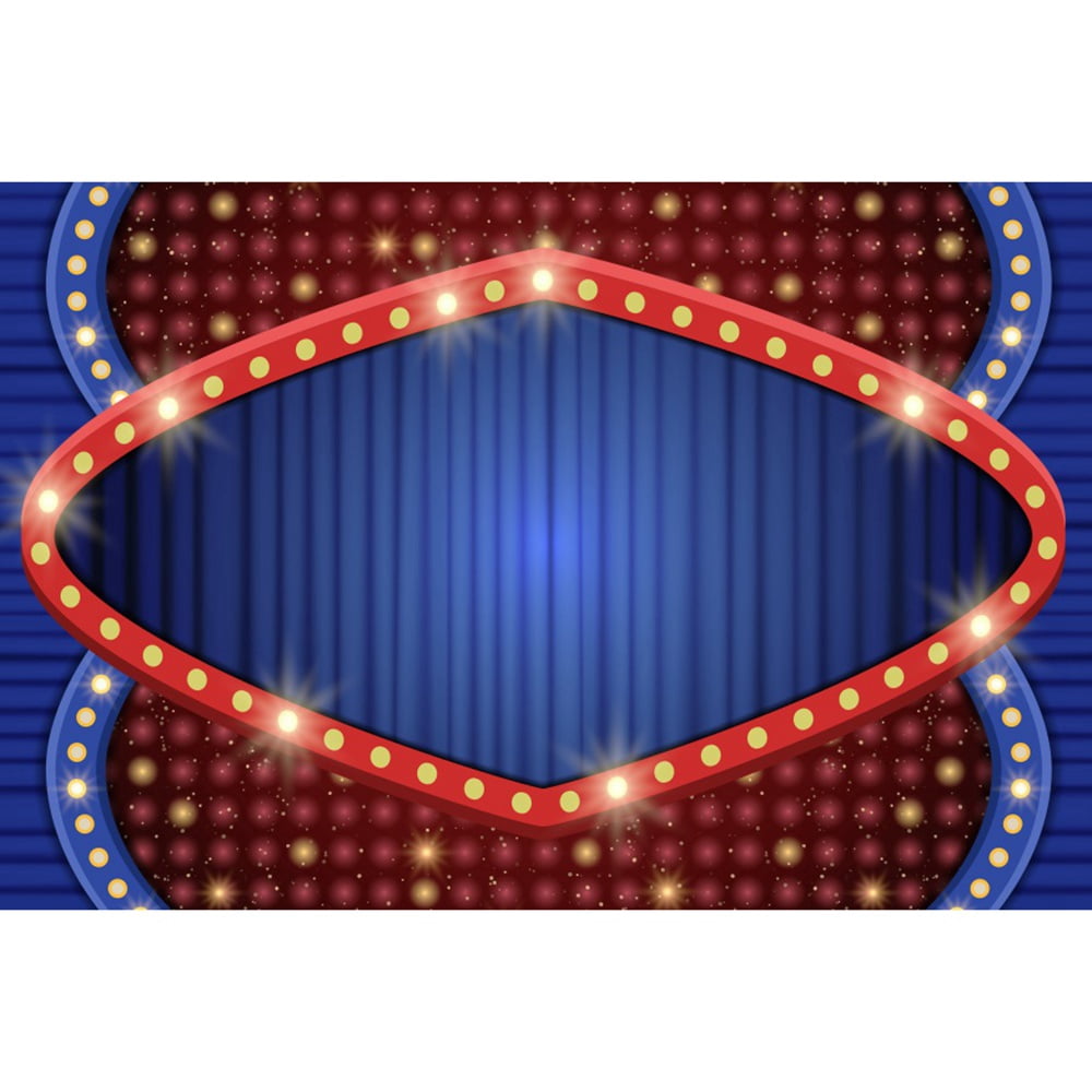 Neon Circus Stage Birthday ration Photography Backdrops Custom Childr ...