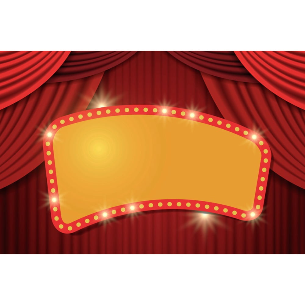 Neon Circus Stage Birthday ration Photography Backdrops Custom Childr ...