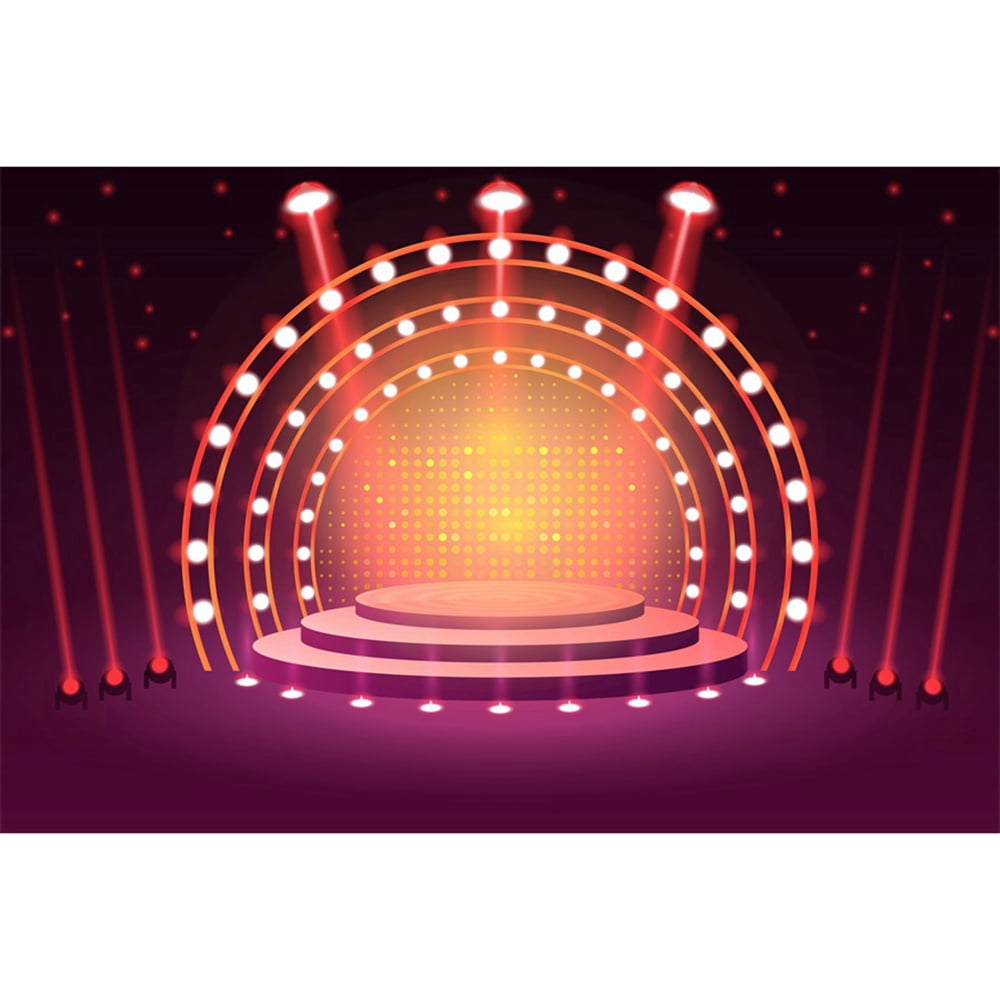 Neon Circus Stage Birthday ration Photography Backdrops Custom Childr ...