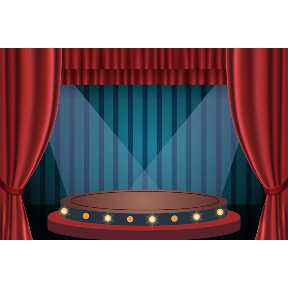 Neon Circus Stage Birthday ration Photography Backdrops Custom Childr ...